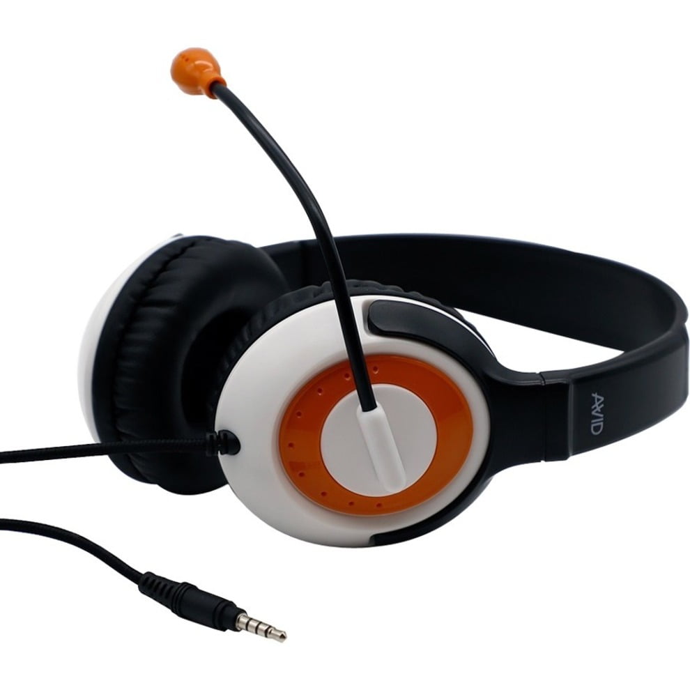 AVID AE-55 Headset with Rotating Microphone, 3.5mm, Orange - Walmart.com