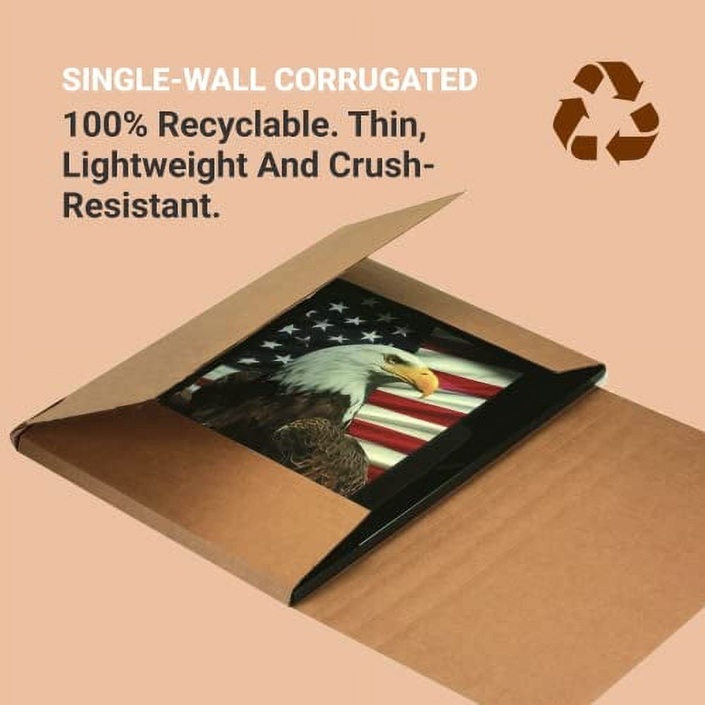 AVIDITI Foldable Shipping Boxes Flat 12.125"L x 9.125"W x 2"H, 50-Pack ...