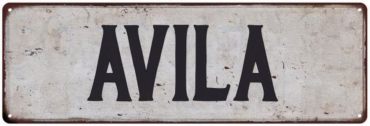 AVILA Vintage Look Rustic Chic Metal Sign 8x24 108240036235 - Walmart.com