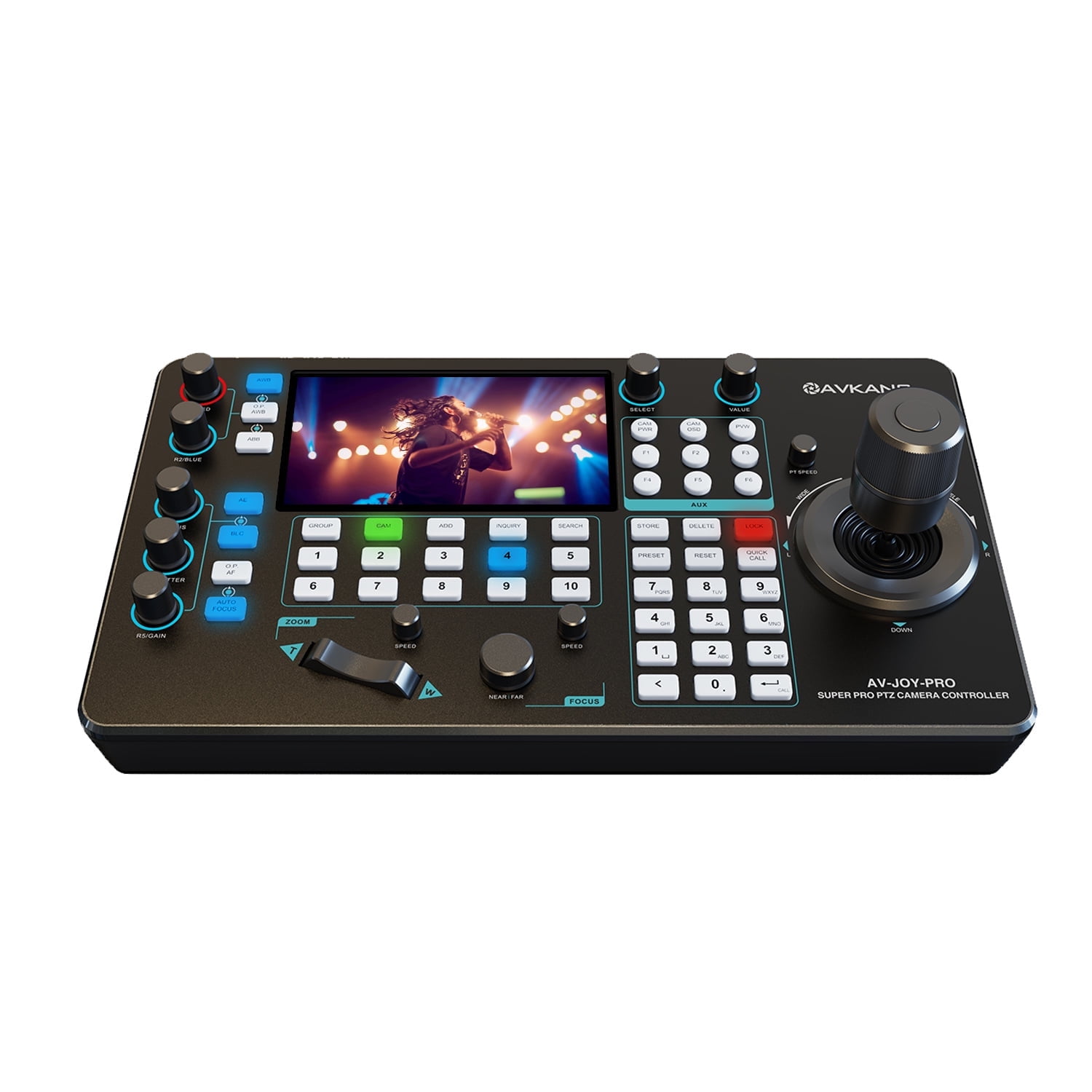 AVKANS Pro PTZ Camera Joystick Controller with 5-inch Touch Preview LCD ...