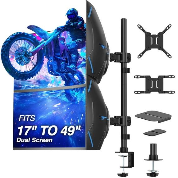 AVLT Dual 49 Inch Stacking Monitor Pole Mount - Stack 44 lbs Super ...