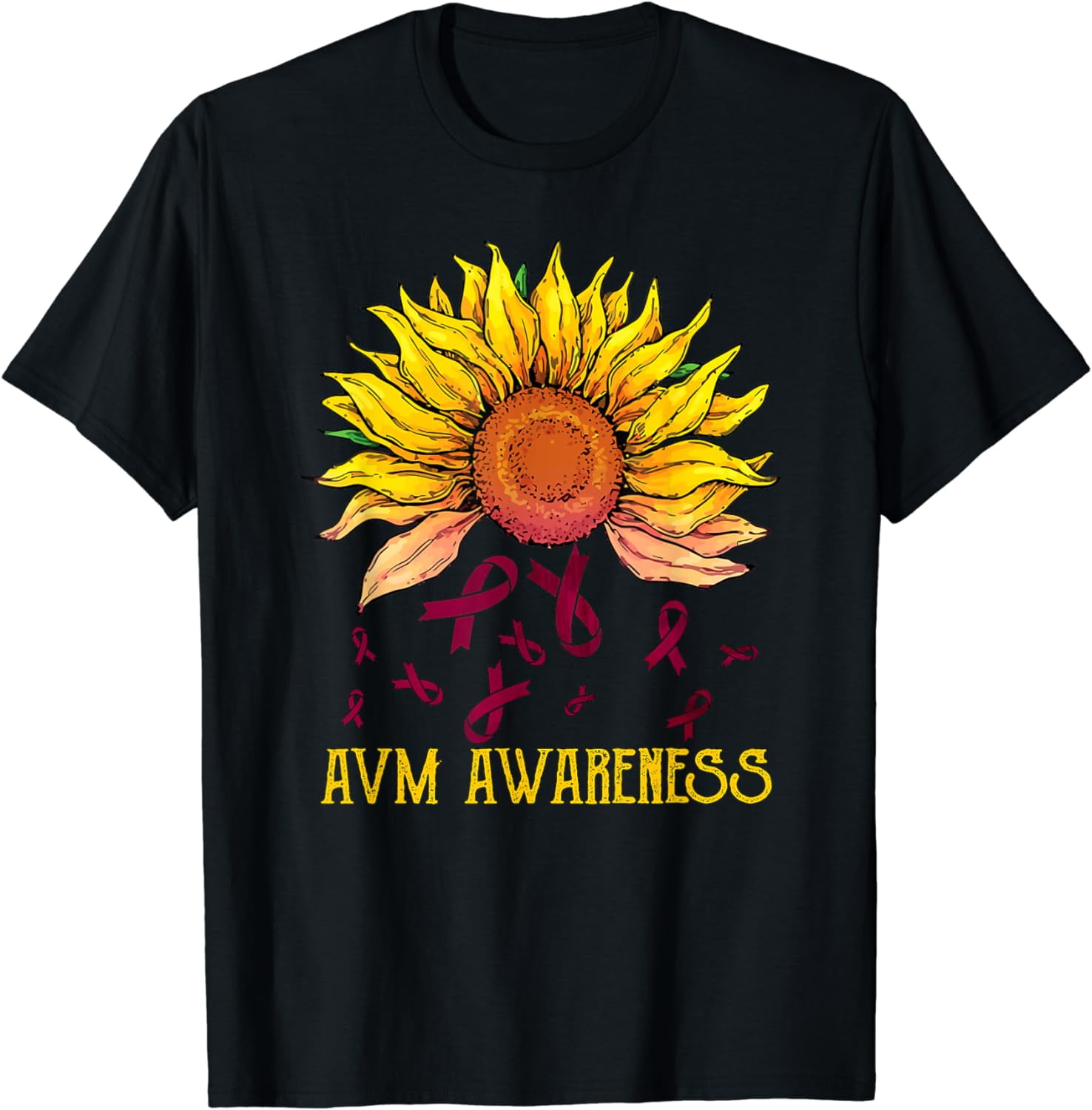 AVM Awareness Sunflower TShirt - Walmart.com