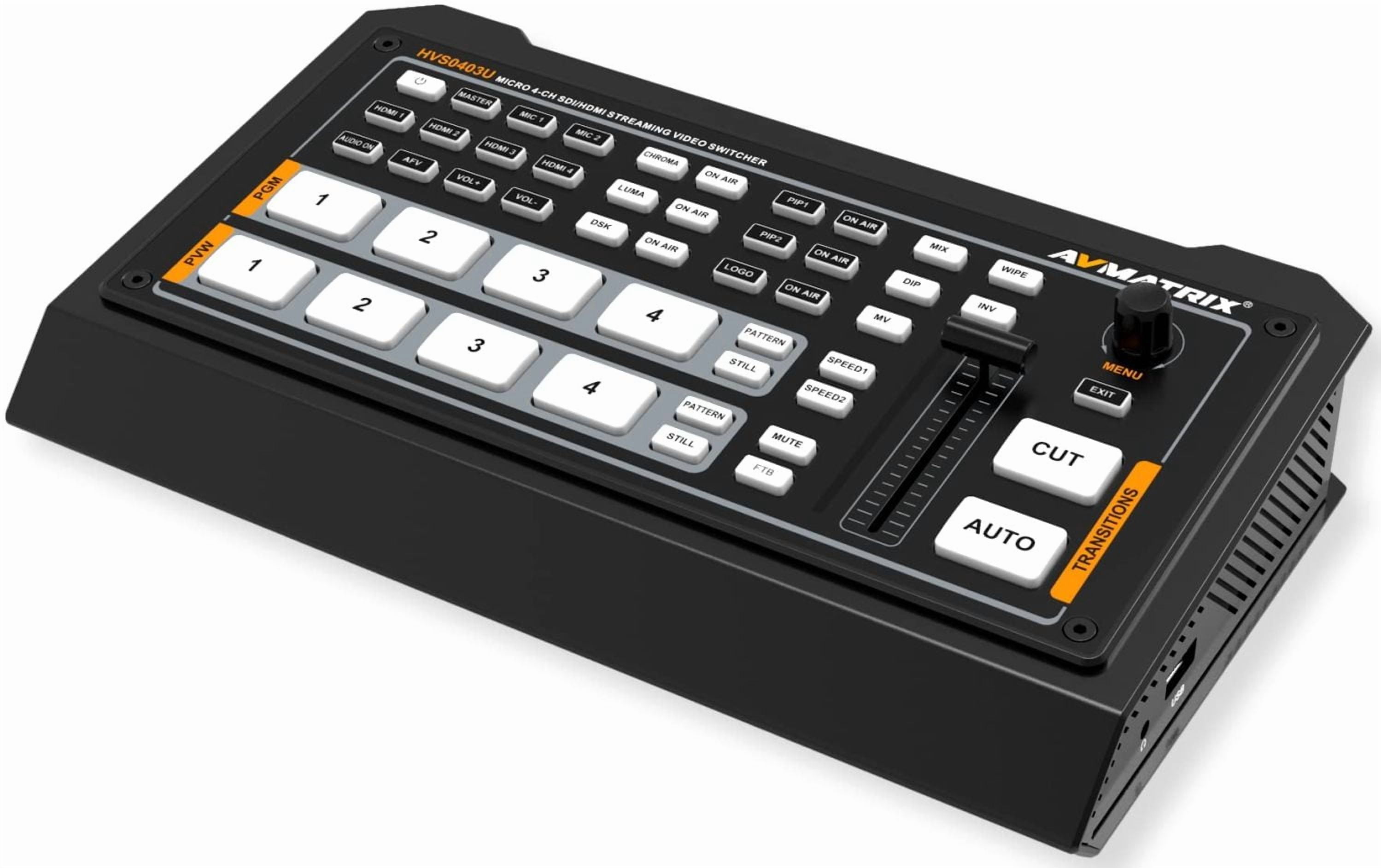 AVMATRIX HVS0403U Micro 4 Channel SDI & HDMI Video Switcher, All ...