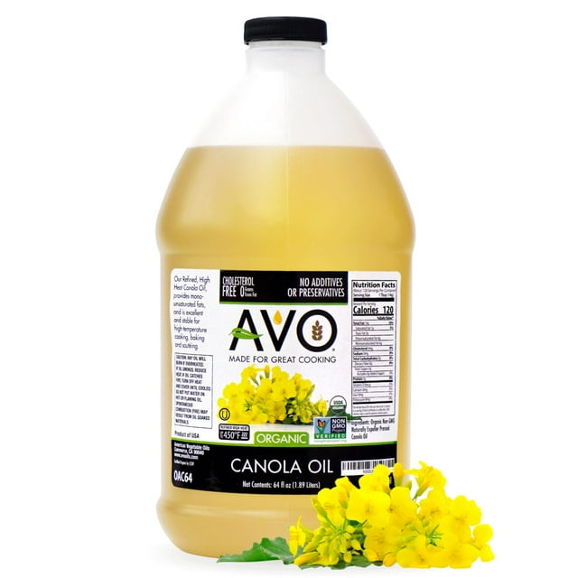 AVO ORGANIC CANOLA Oil IEF31 Frying, Baking, Non-stick Sautéing, Salads ...