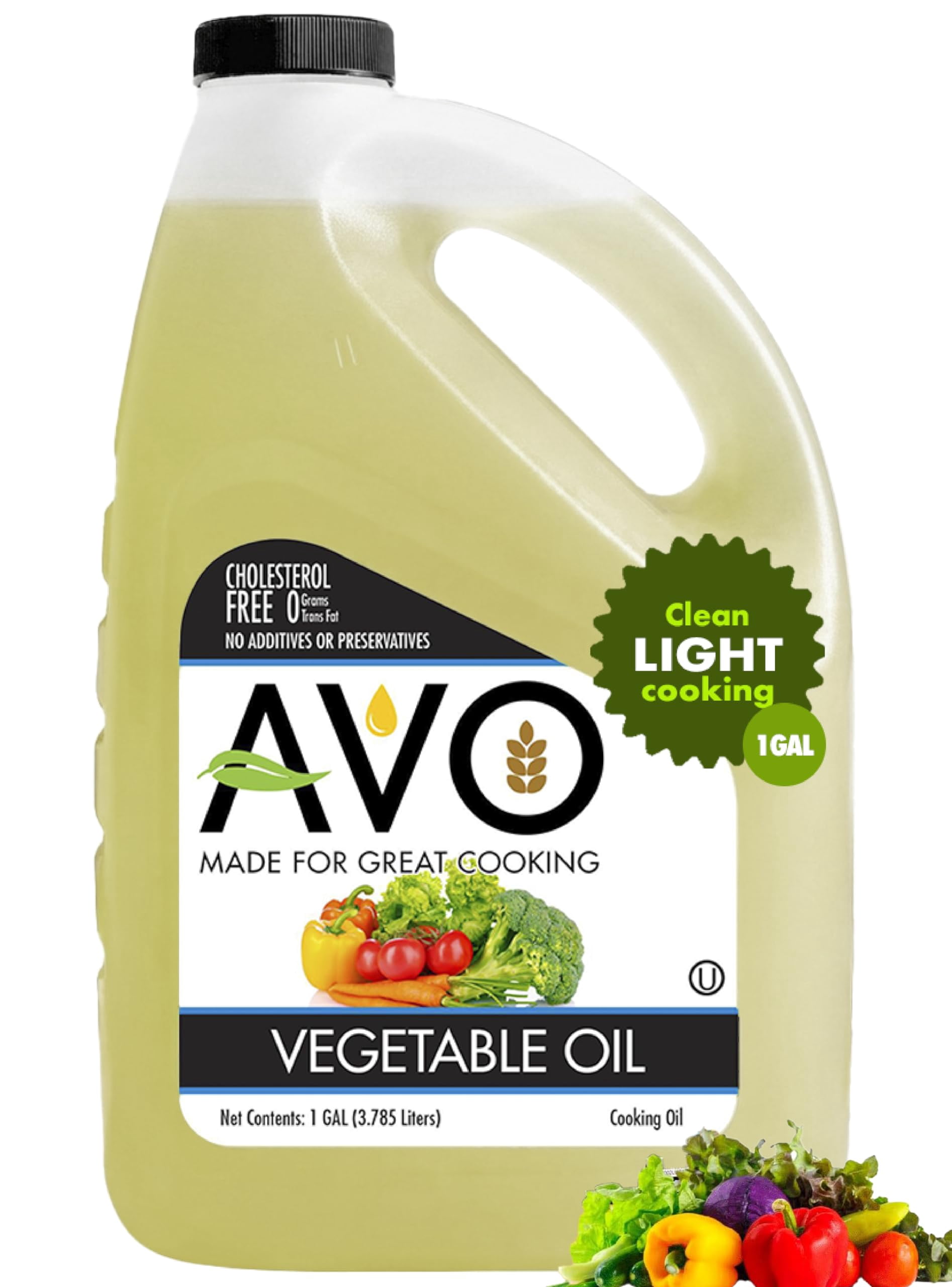 AVO Vegetable Oil -1 Gal, No Preservatives High Smoke Point Ideal For ...