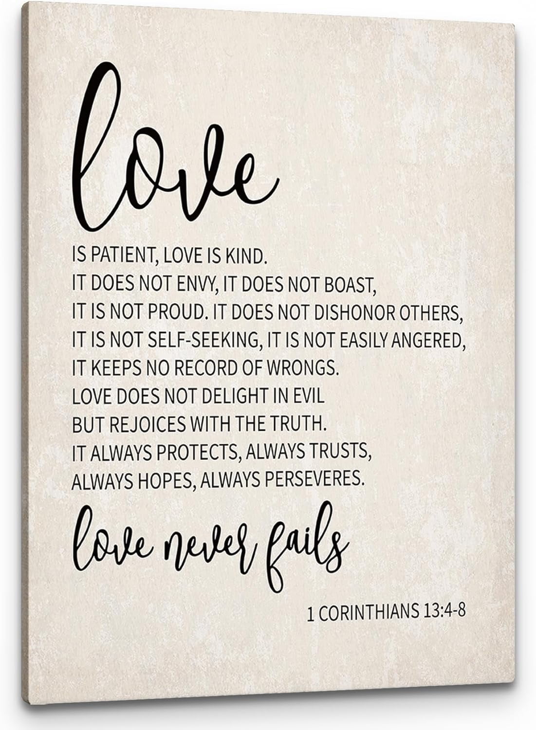 AVOI 1 Corinthians 13:4-8 Love Is Patient Love Is Kind Scripture Canvas ...