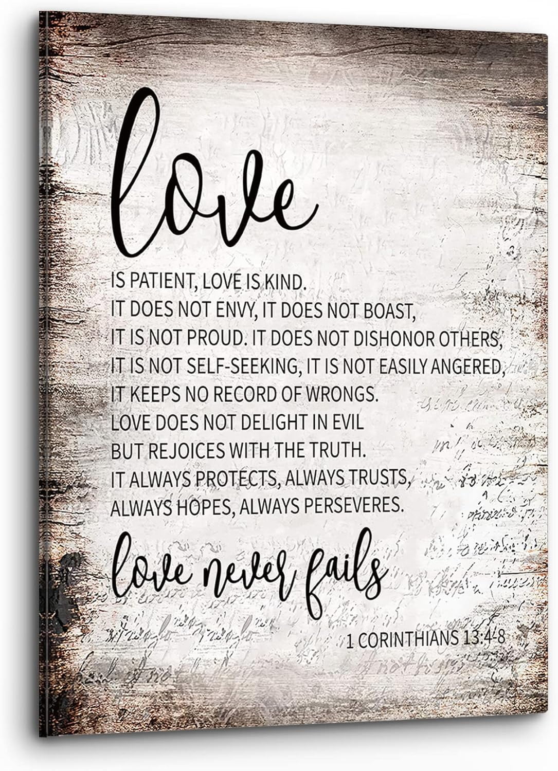 AVOI 1 Corinthians 13:4-8 Love Is Patient Love Is Kind Scripture Canvas ...