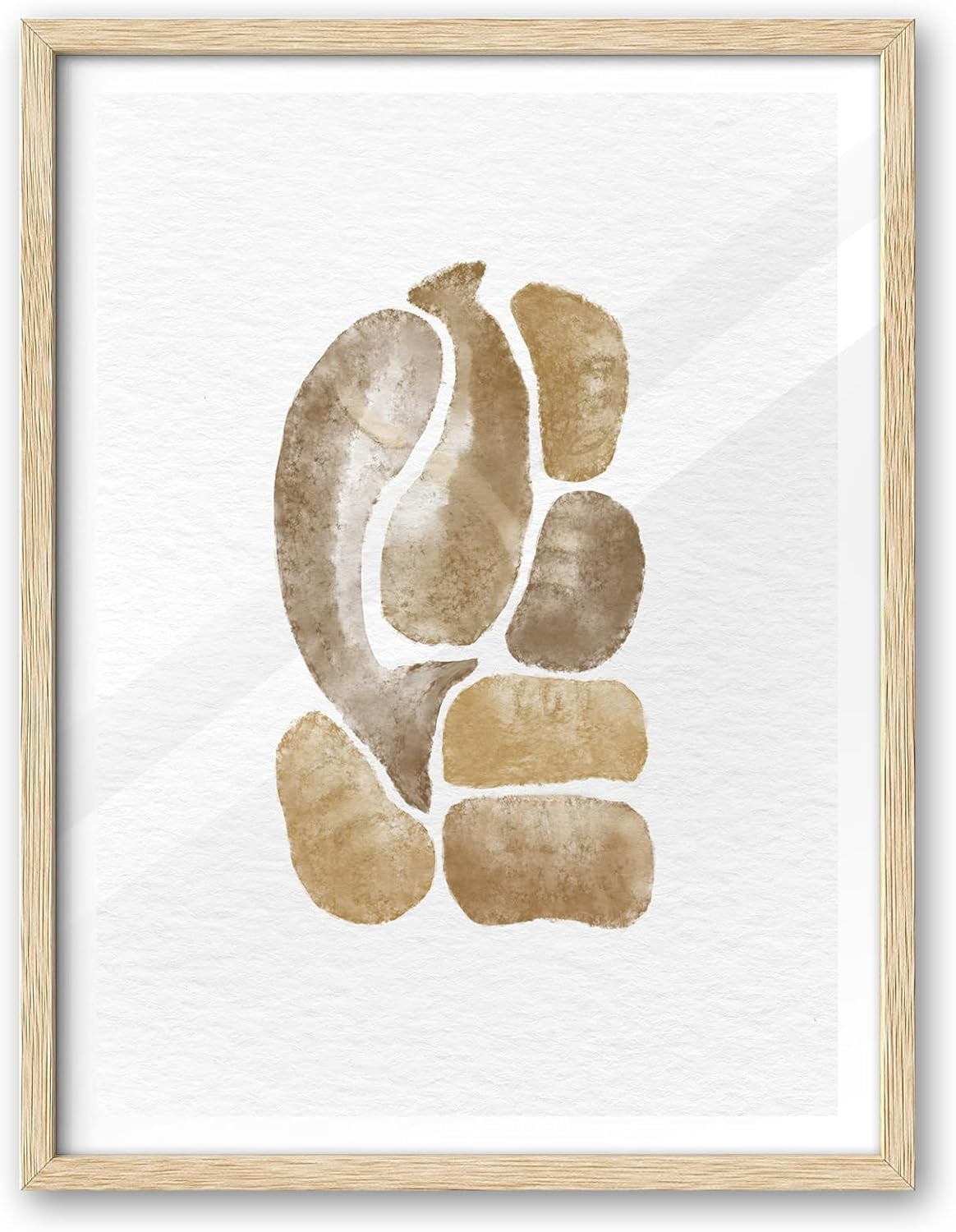 AVOI 5 Loaves of Bread and 2 Fish Unframed Wall Art, 12x16 in Modern ...