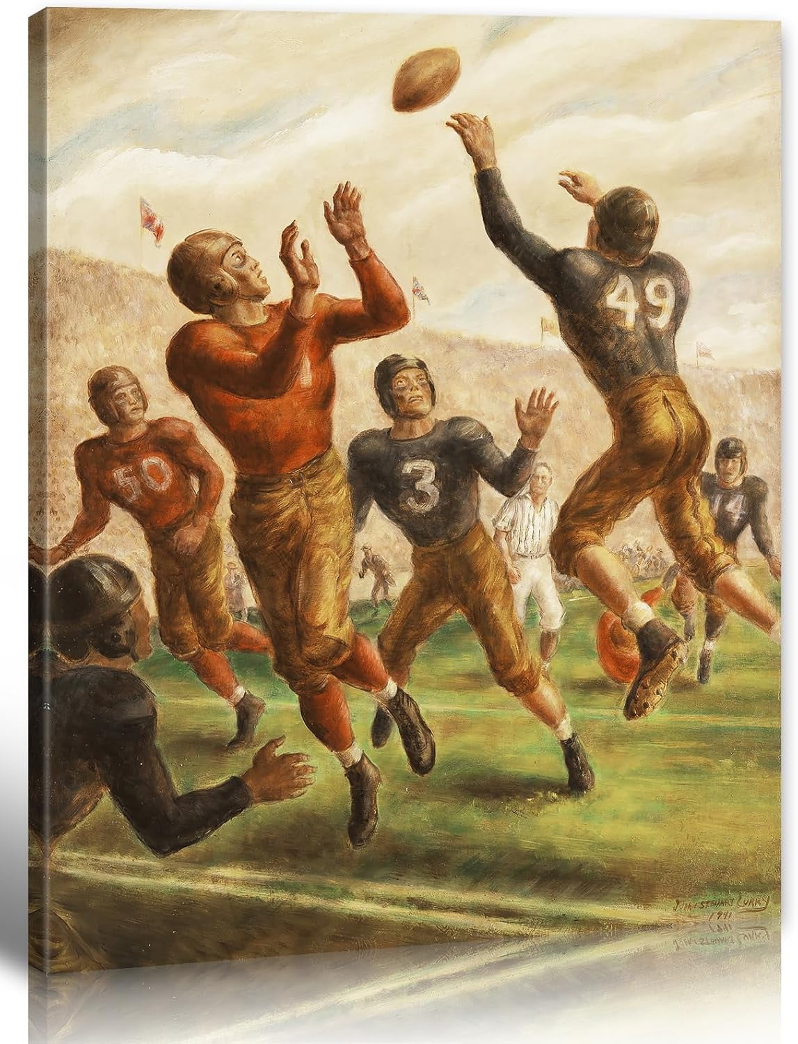 AVOI 9"×11" Framed Rugby Sports Posters Canvas Wall Art - Vintage Art ...