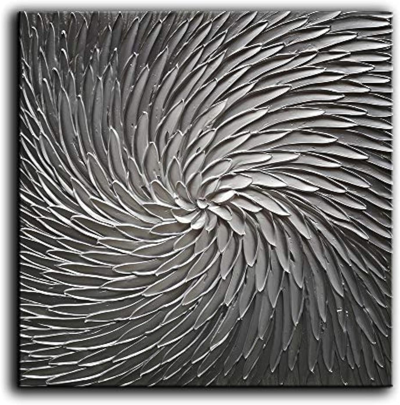 AVOI Abstract Art Oil Paintings on Canvas Silver Gray Gradient color ...