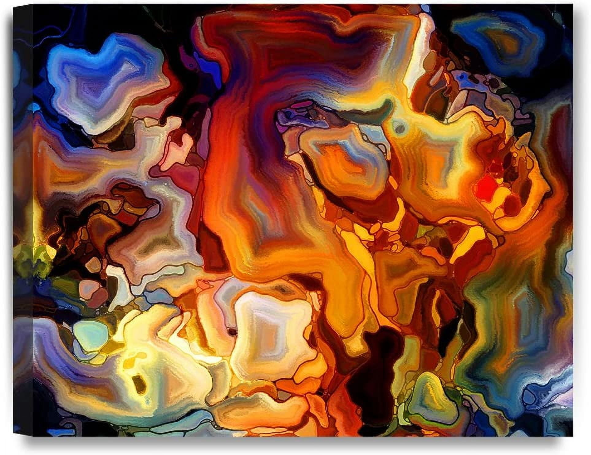 AVOI Abstract Art(Stained Glass Pattern), Giclee Prints abstract modern ...