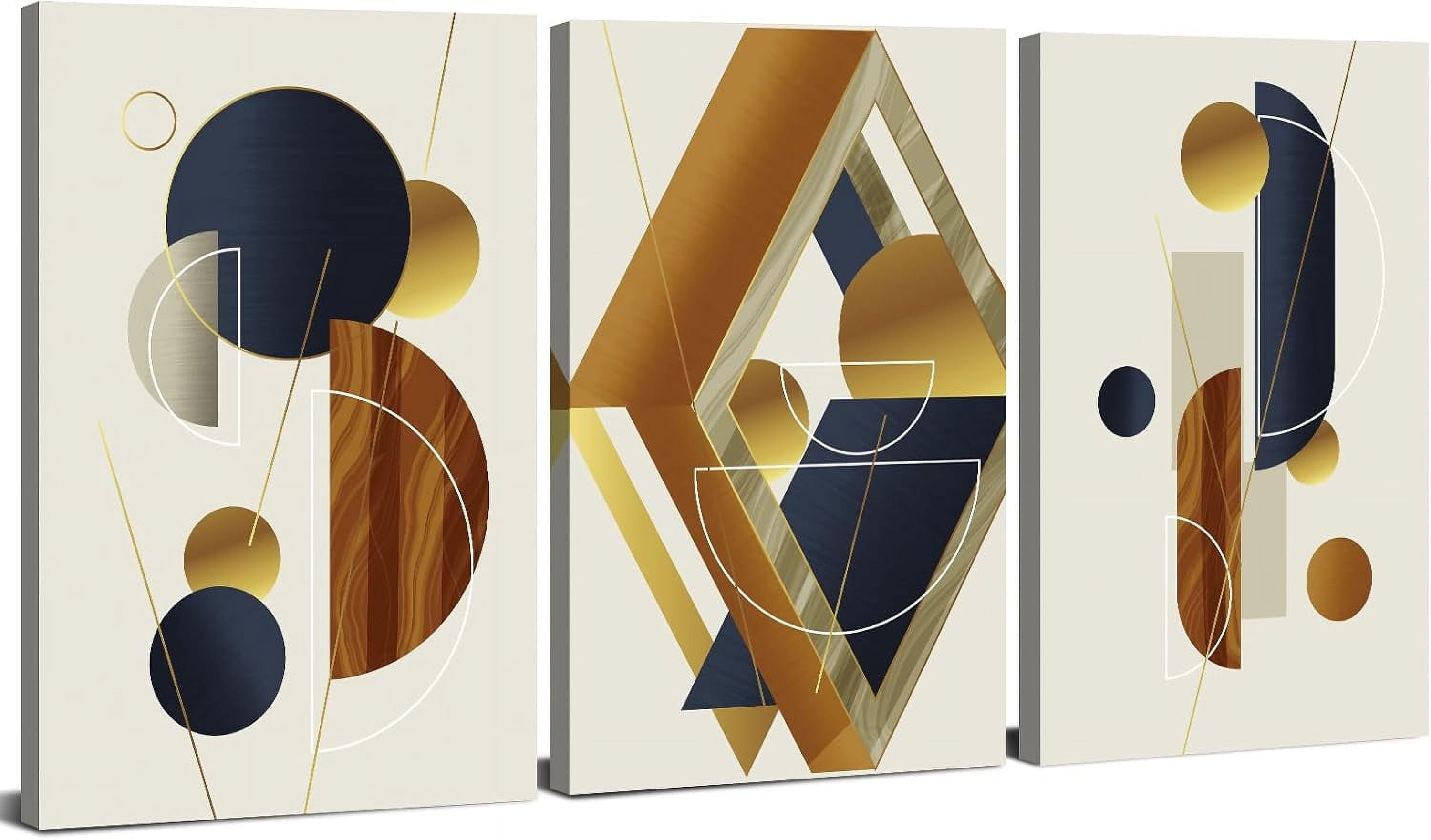 AVOI Abstract Canvas Wall Art Geometric Shape Pattern Wall Decor Black ...