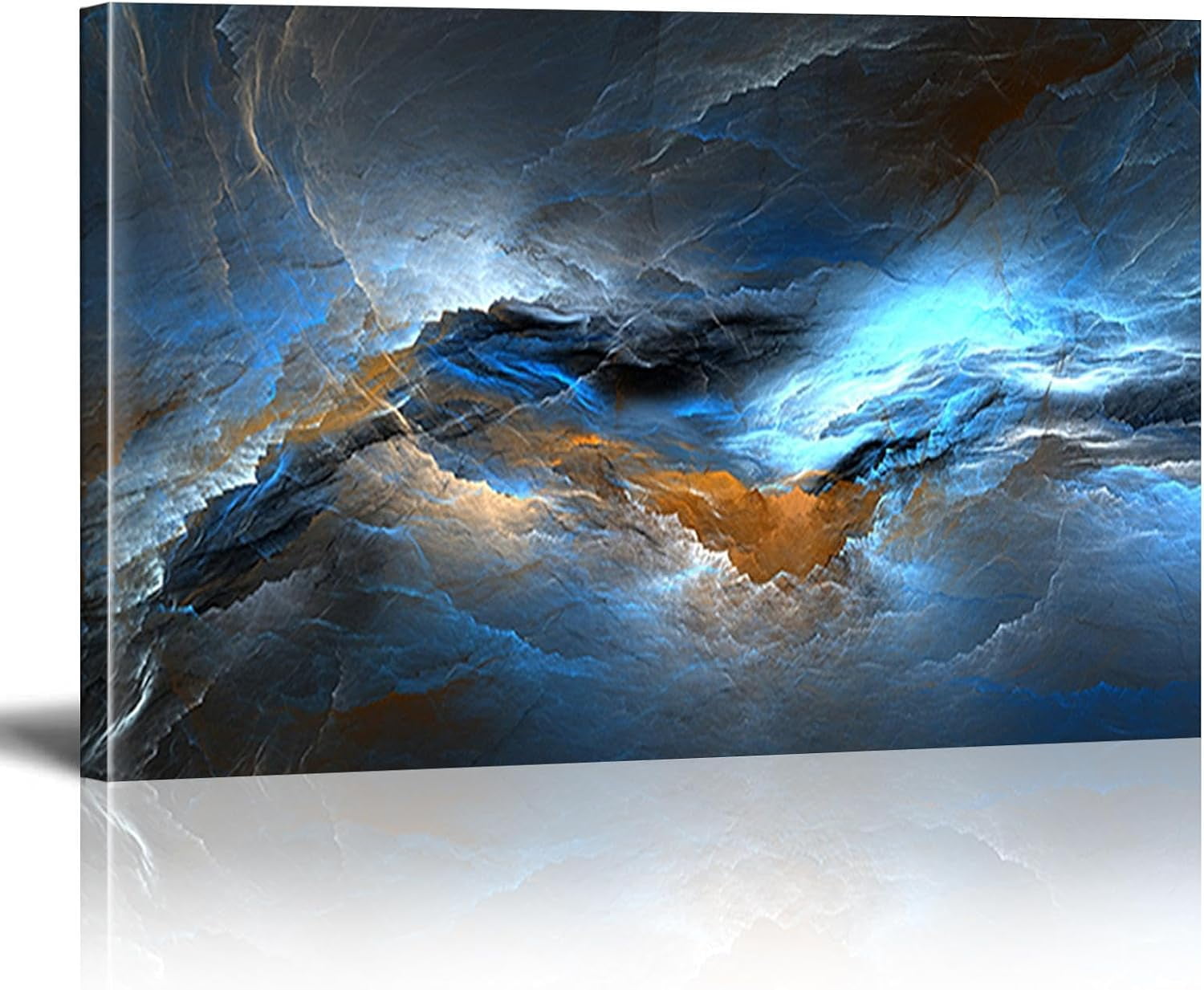 AVOI Abstract Canvas Wall Art for Living Room Black Blue Colorful Line ...