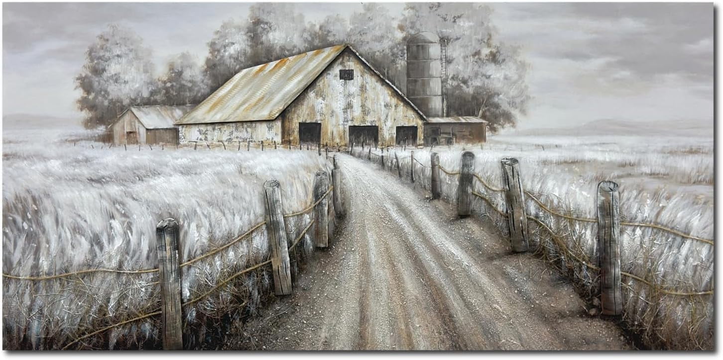 AVOI Abstract Canvas Wall-Art Modern Farm Background Paintings Wall ...