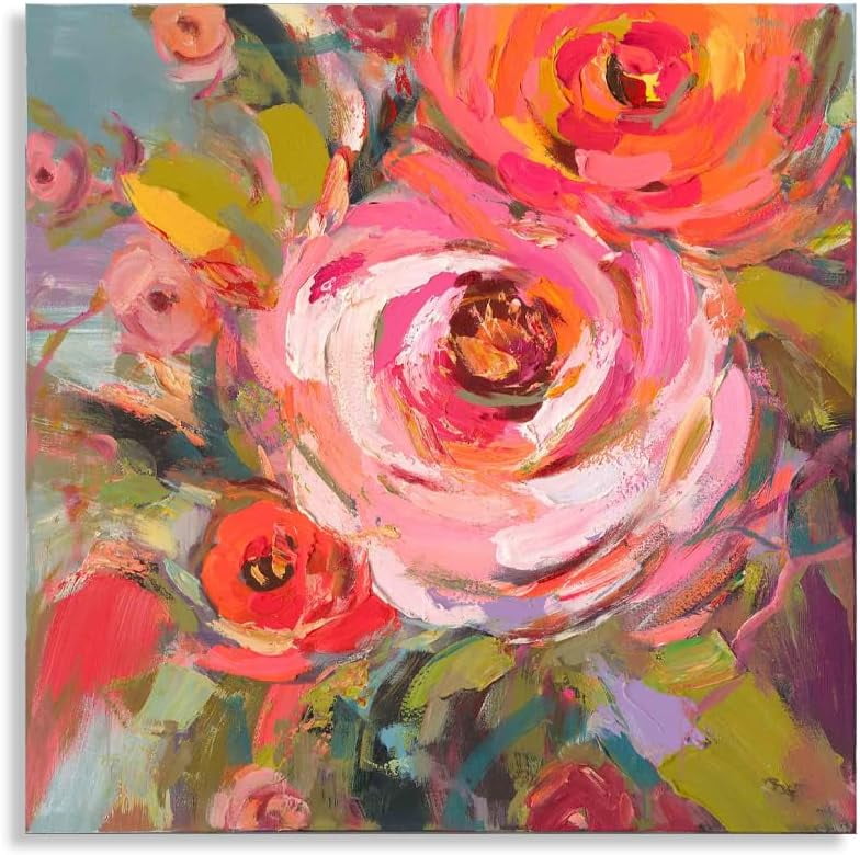 AVOI Abstract Colorful Flower Wall Art Print-Bright Spring Floral ...