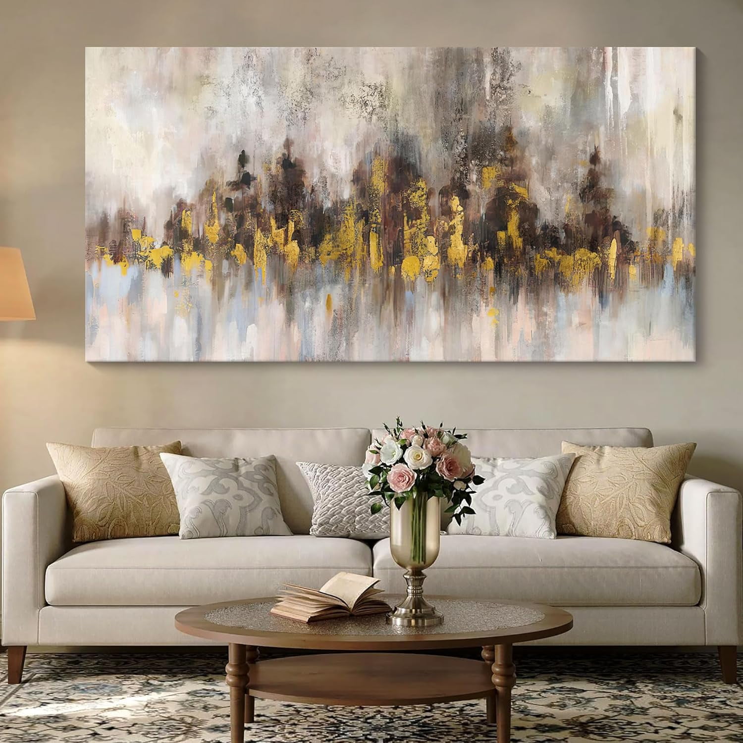 AVOI Abstract Painting Wall Art Mountains Picture for Living Room ...