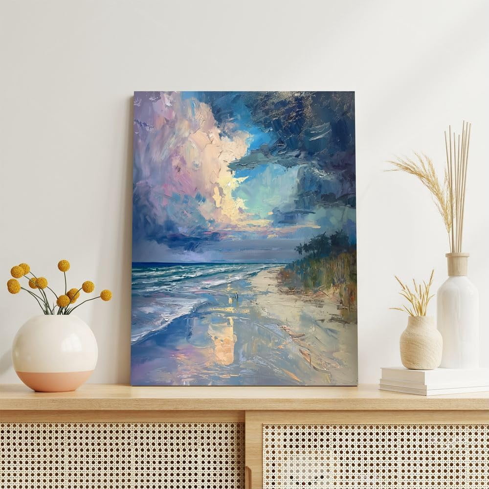 AVOI Abstract Seascape Wall Art Ocean Waves Art Sea Landscape Painting ...