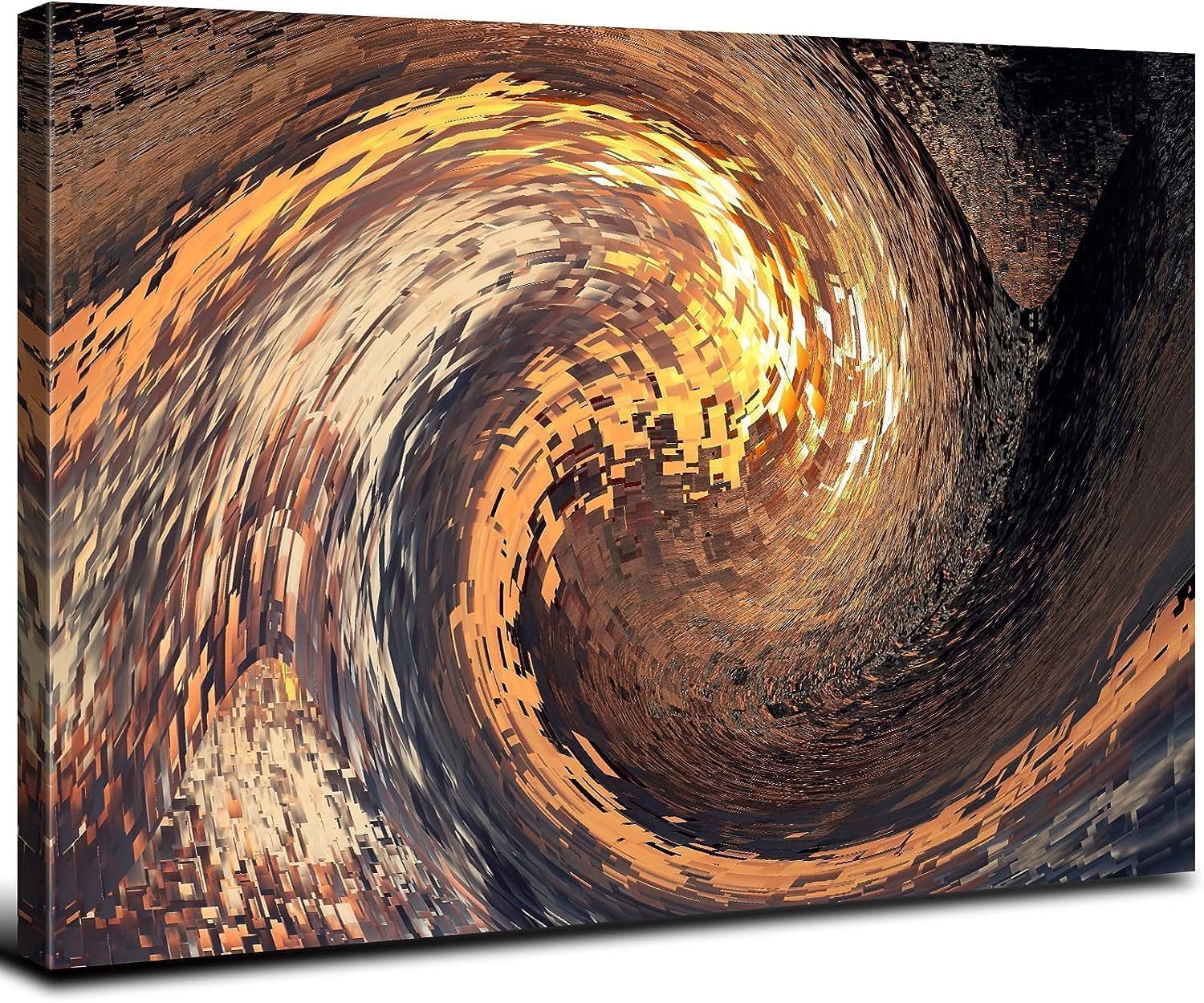 AVOI Abstract Sunset Ocean Wave Canvas Wall Art Black and Gold Wall ...