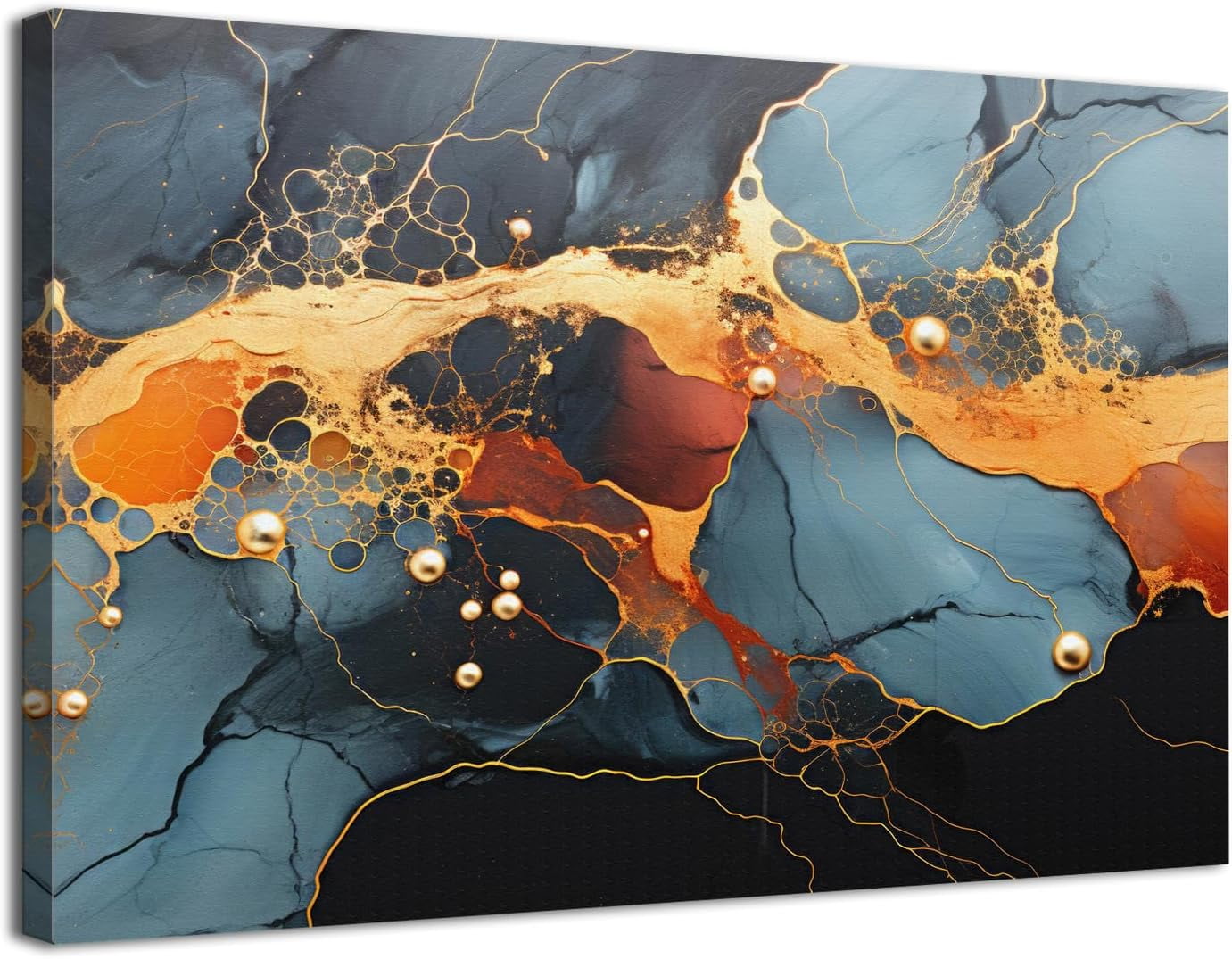 AVOI Abstract Wall Art Colorful Marble Pearl Canvas Paintings Wall ...