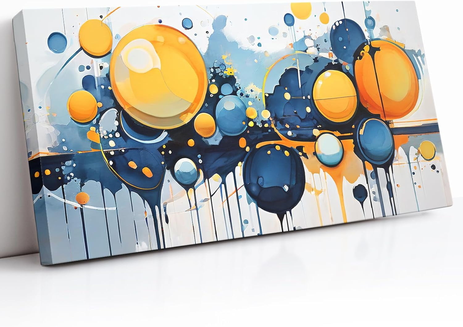 AVOI Abstract Wall Art For Living Room Large Modern Blue Abstract ...