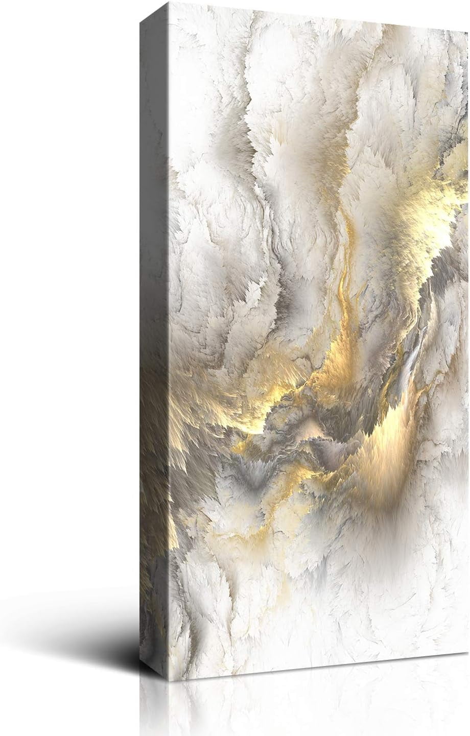 AVOI Abstract White and Gold Marble Picture Wall Art Prints on Canvas ...