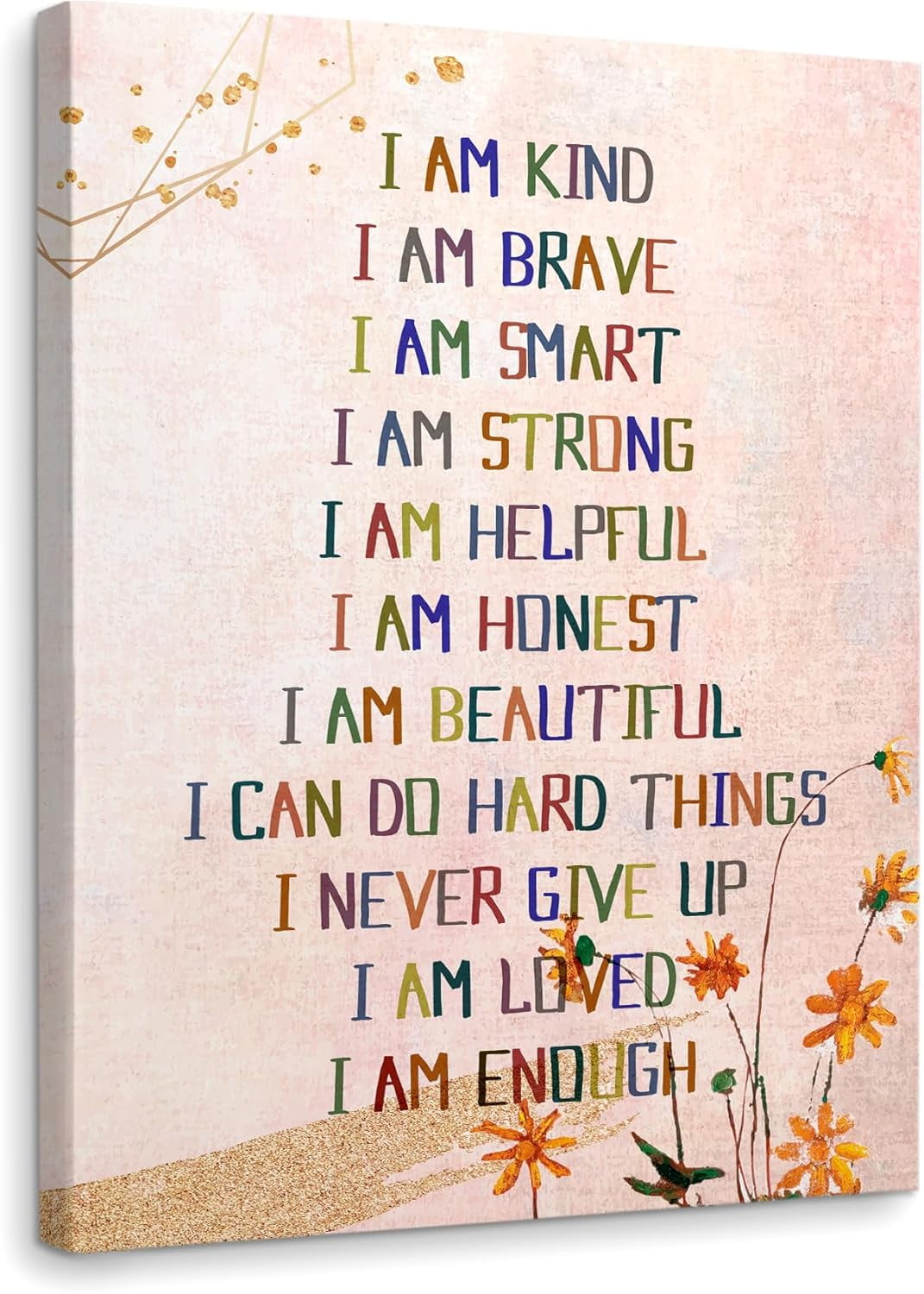 AVOI Affirmation Wall Decor,I Am Kind Smart Brave Inspirational ...