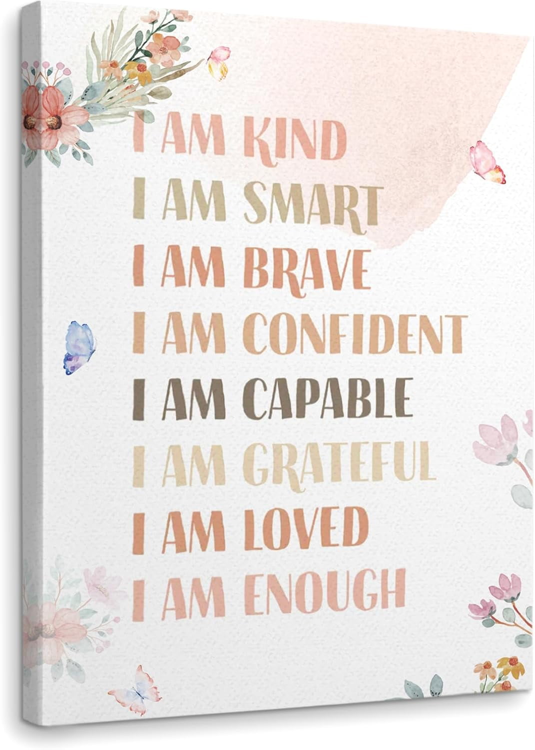 AVOI Affirmation Wall Decor,I Am Kind Smart Brave Inspirational ...
