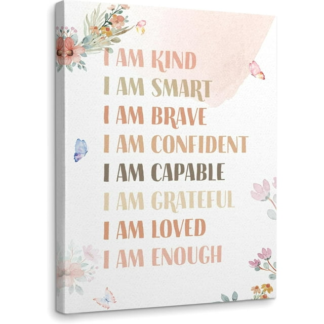 AVOI Affirmation Wall Decor,I Am Kind Smart Brave Inspirational ...