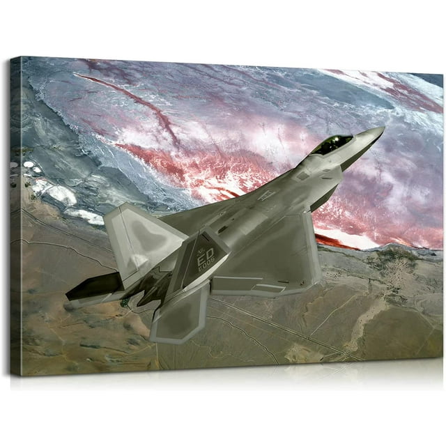 AVOI Airplane Decor F-22 Raptor Fighter Jets Poster Aviation Wall Art ...