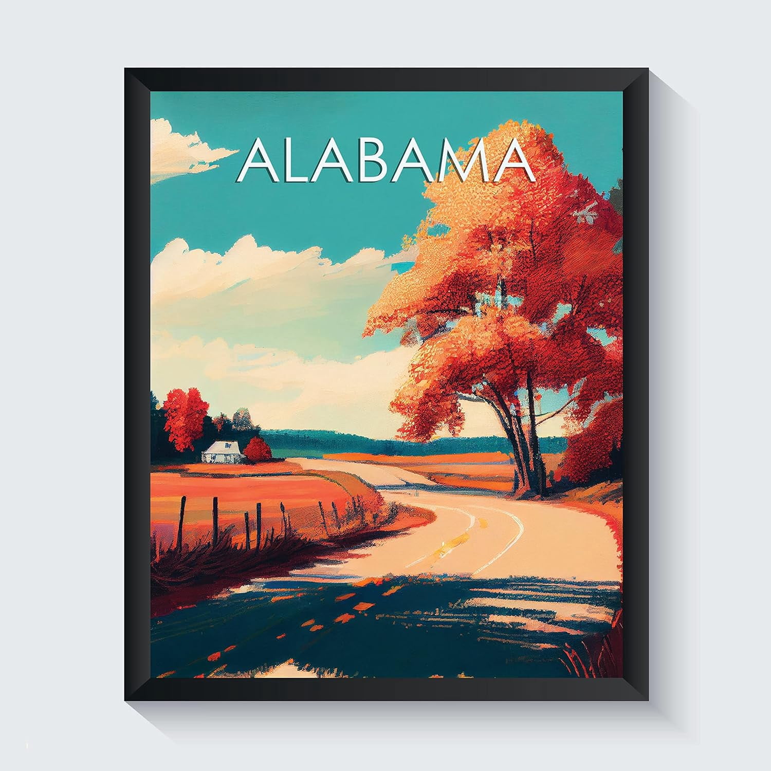 AVOI Alabama Art Print, Alabama Poster Wall art Decor, Alabama State ...