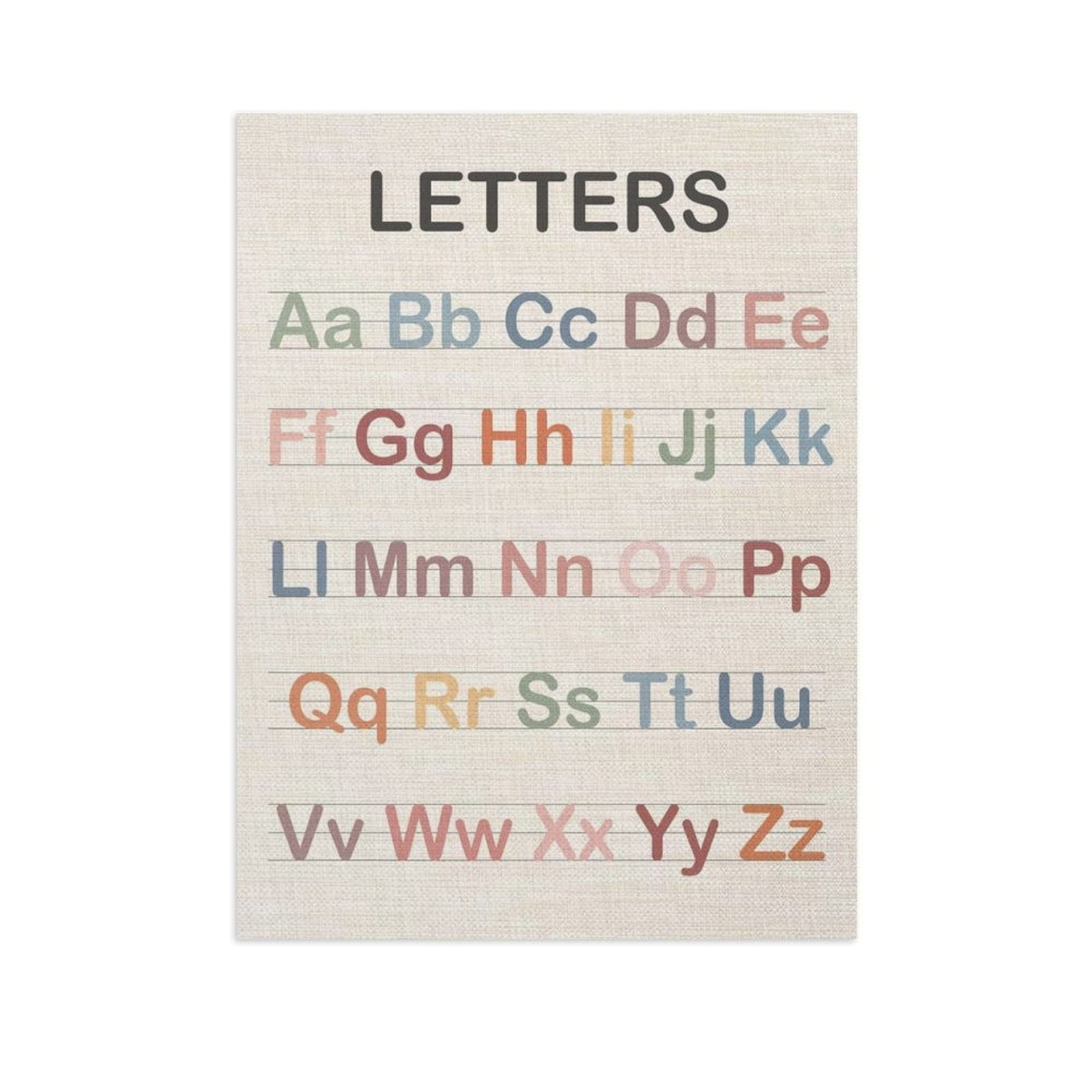 AVOI Alphabet Letters Educational Poster, Boho Classroom Decor, ABC ...