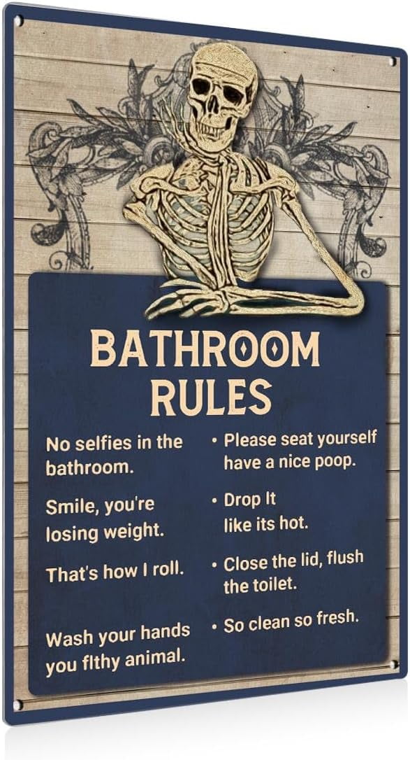 AVOI Aluminium plate 740 Gothic Skull Aluminium Plate Sign Skeleton ...