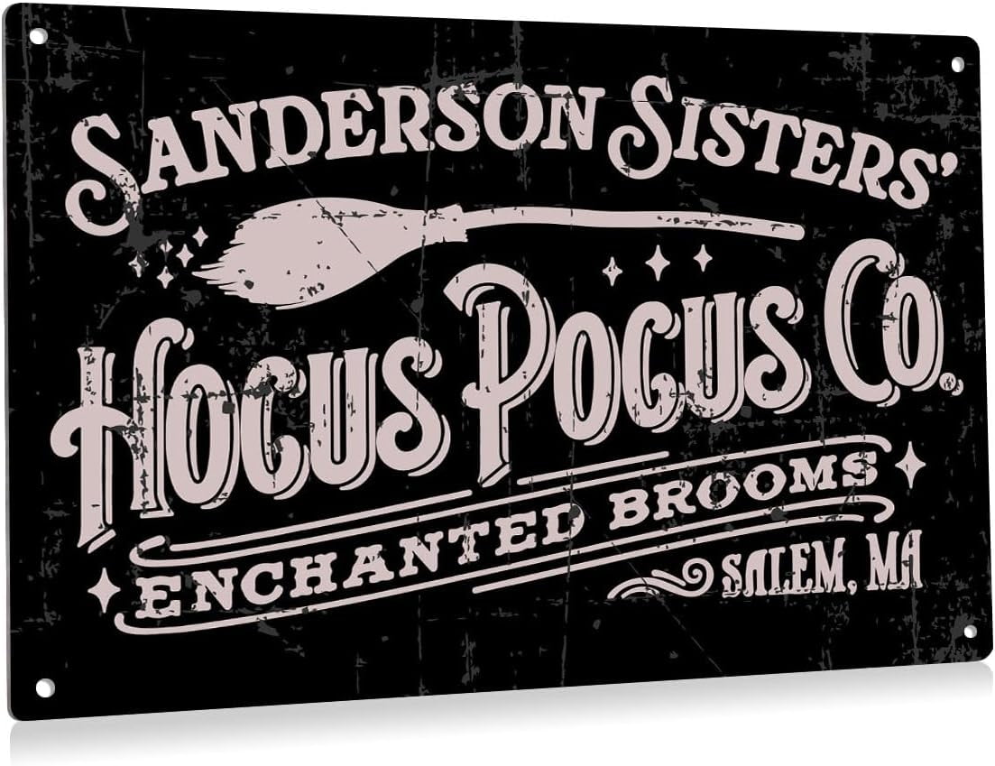 AVOI Aluminium plate 765 Retro Metal Hocus Pocus Sign Gothic Home Decor ...