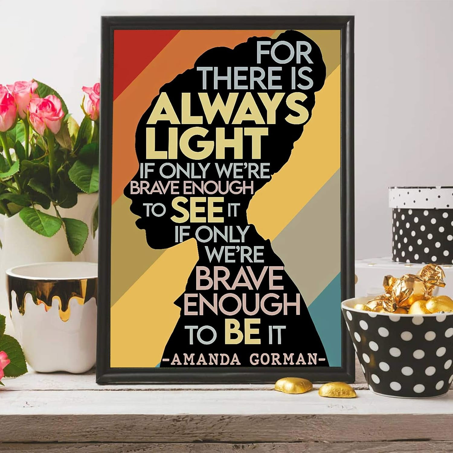 AVOI Amanda Gorman Poster Canvas Prints, Poem Amanda Gorman Wall Art ...