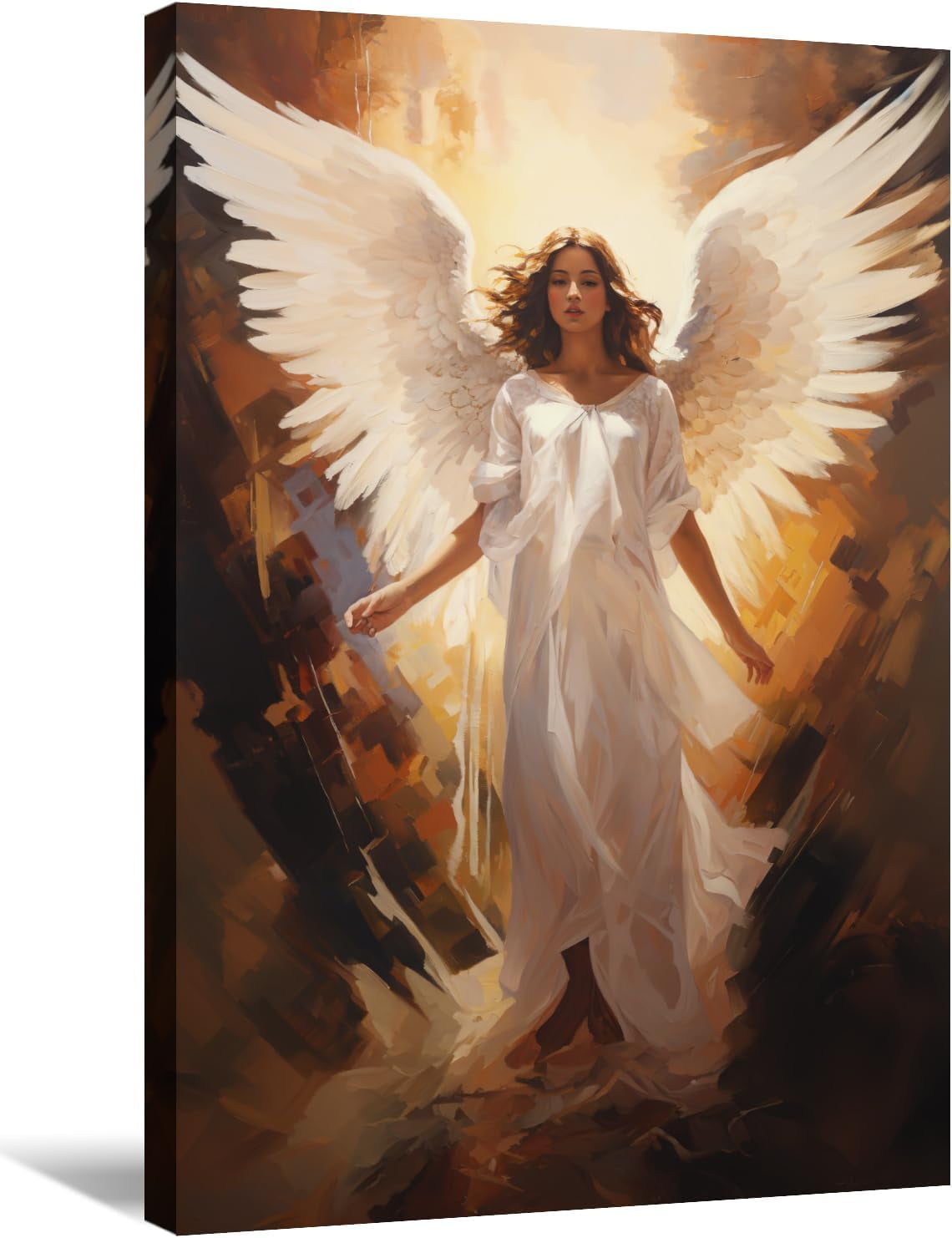 AVOI Angel Wall Art White Angel and Wings Canvas Prints Angels Praying ...