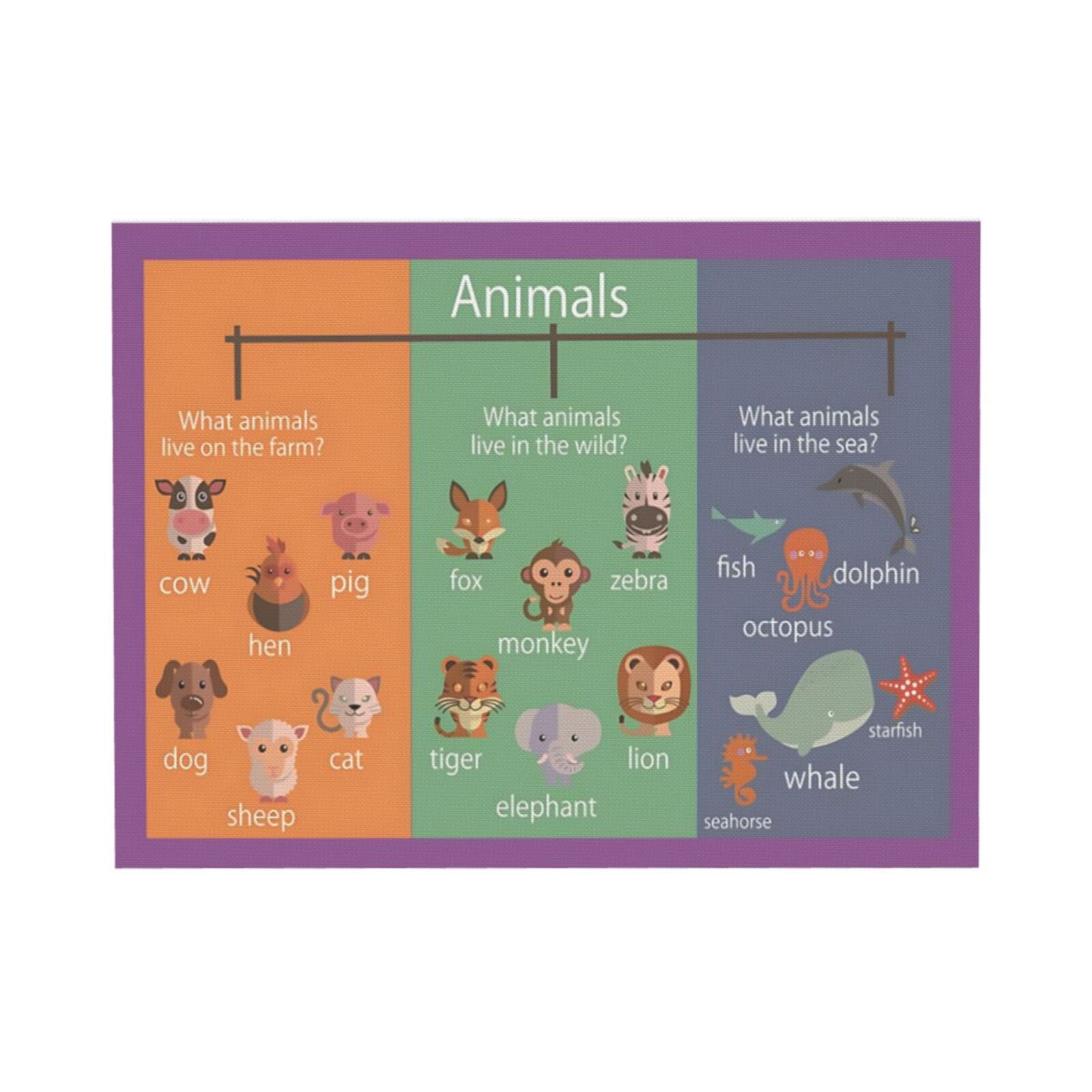 AVOI Animals Mind Mapping|Educational Posters for Toddlers and Kids ...