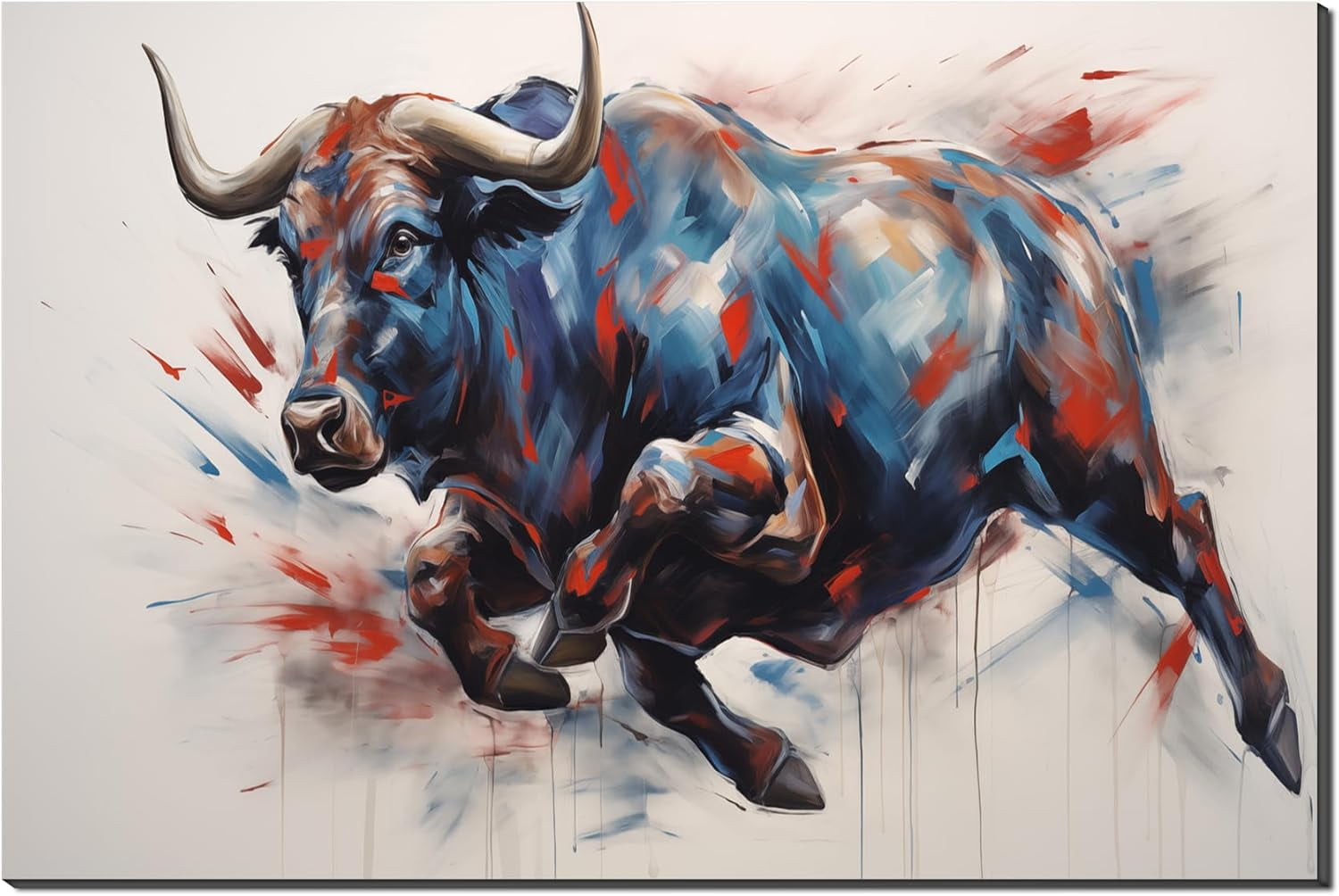 AVOI Animals Unframed Canvas Wall Art, Abstract Room Wall Decor, Modern ...