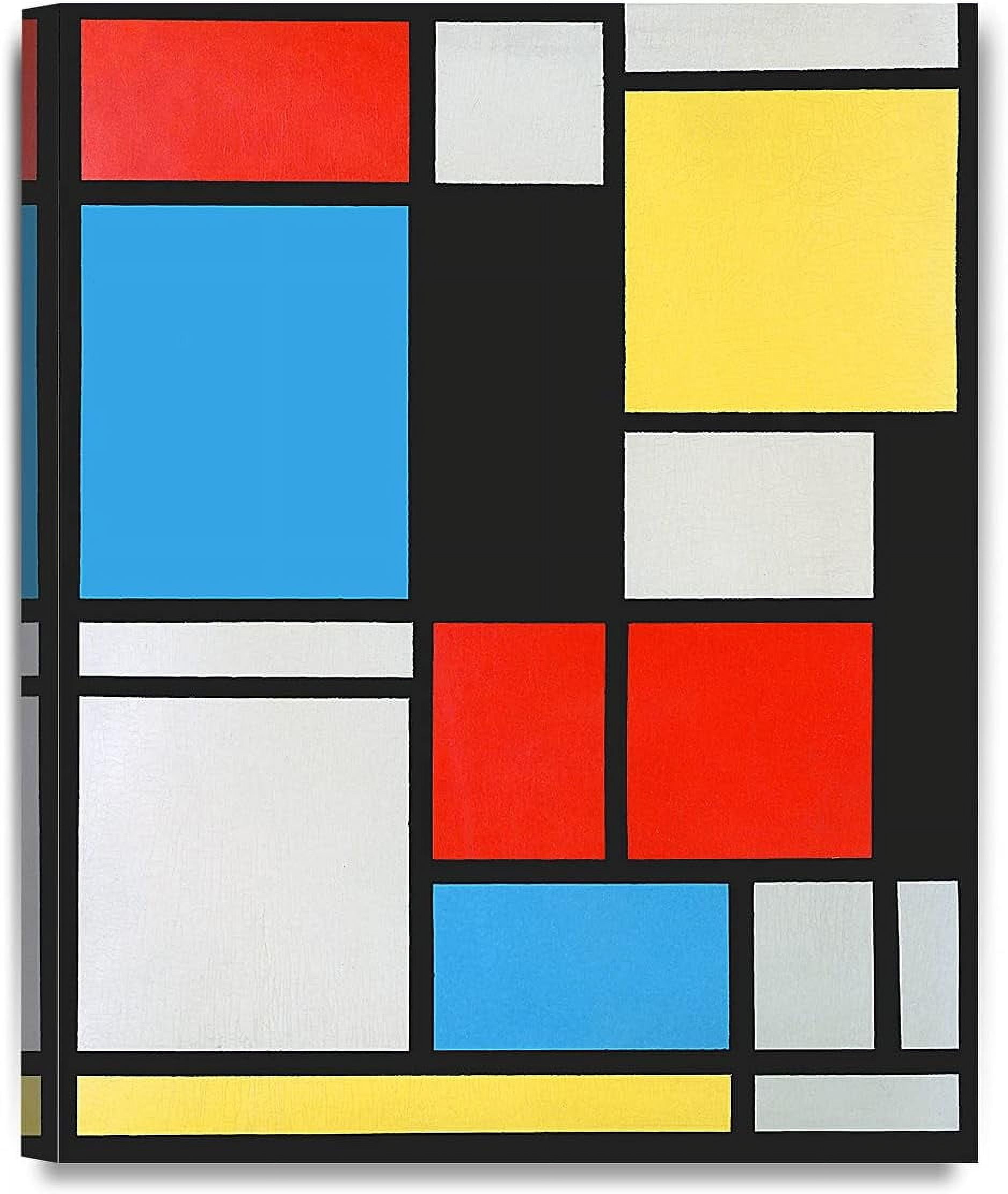 AVOI Ater Piet Mondrian Composition in Blue, Red and Yellow Lithograph in Colours. Giclee Canvas ...