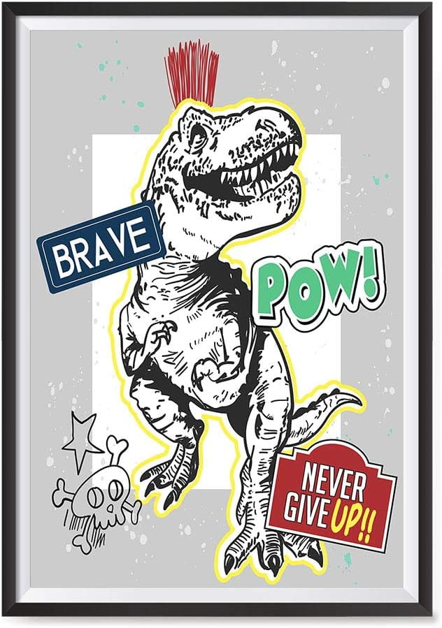 AVOI Awesome Dinosaurs T-Rex Posters - Skater Racer Trex Jurassic Games ...