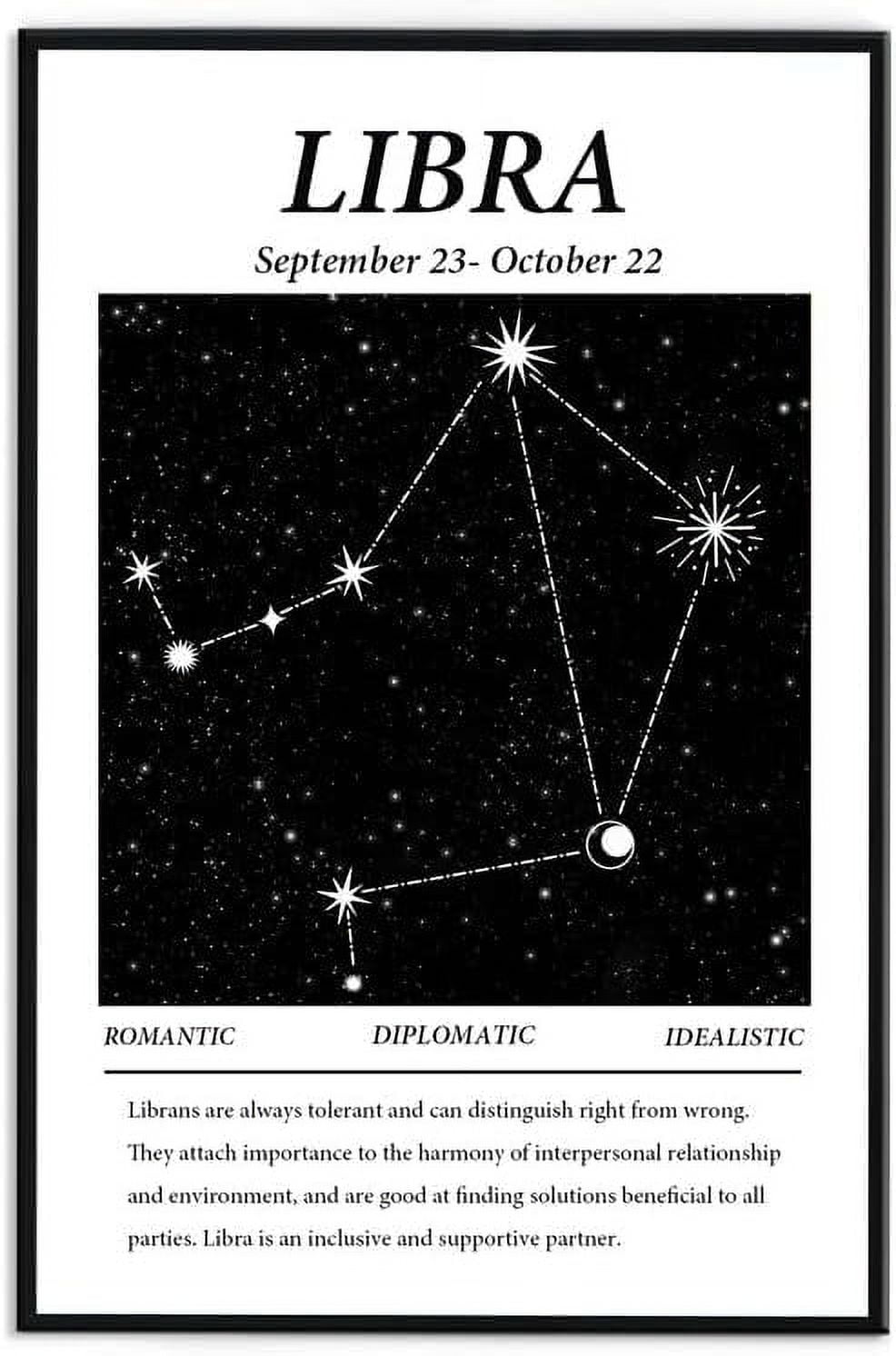 AVOI B-LIBRA Canvas Poster,Astrology Wall Decor Room Aesthetic Canvas ...