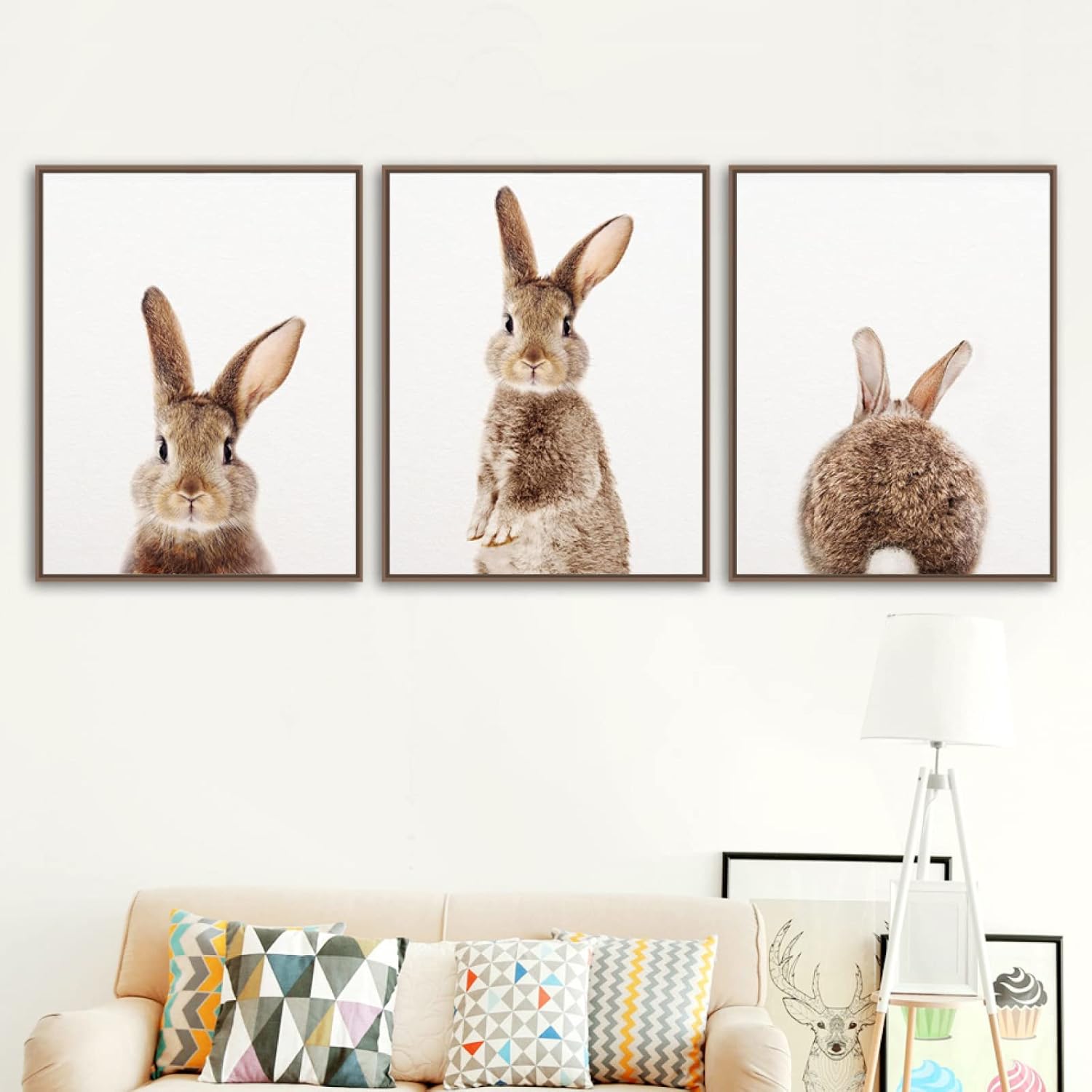 AVOI BRoleo Cute Rabbit Animal Nordic Posters And Prints Bunny Nursery ...