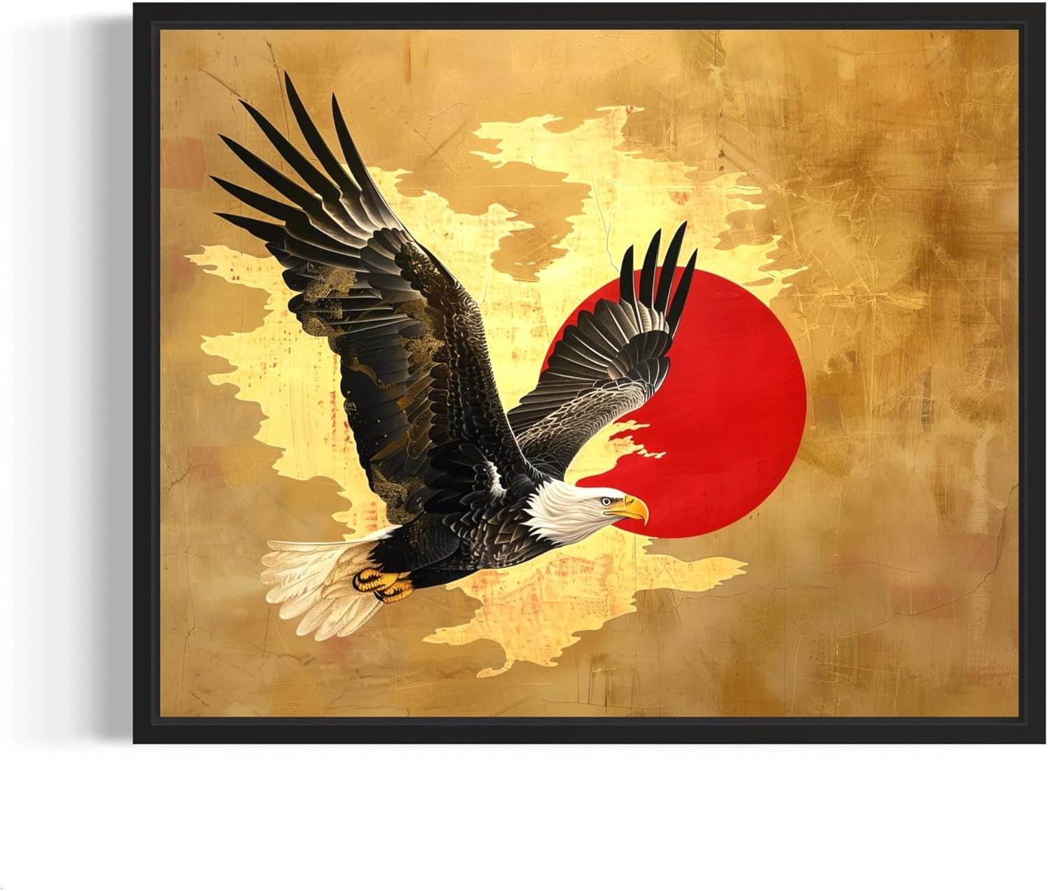 AVOI Bald Eagle Poster Art Print, Vintage Vibrant Chinese Animal Theme ...
