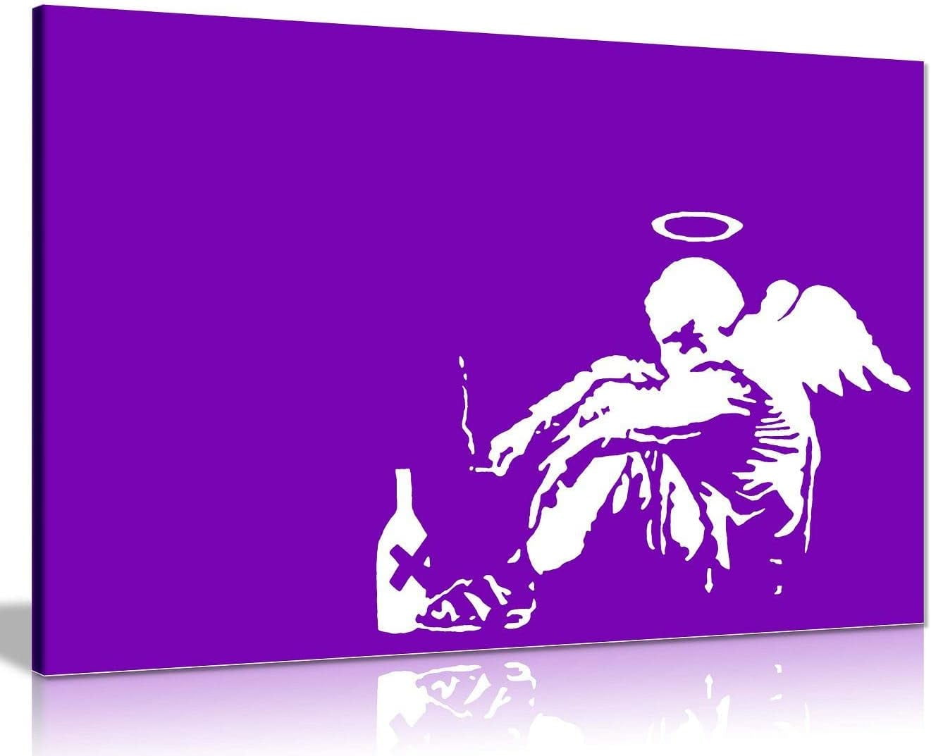 AVOI Banksy Fallen Angel Graffiti Canvas Wall Art Picture Print Home ...