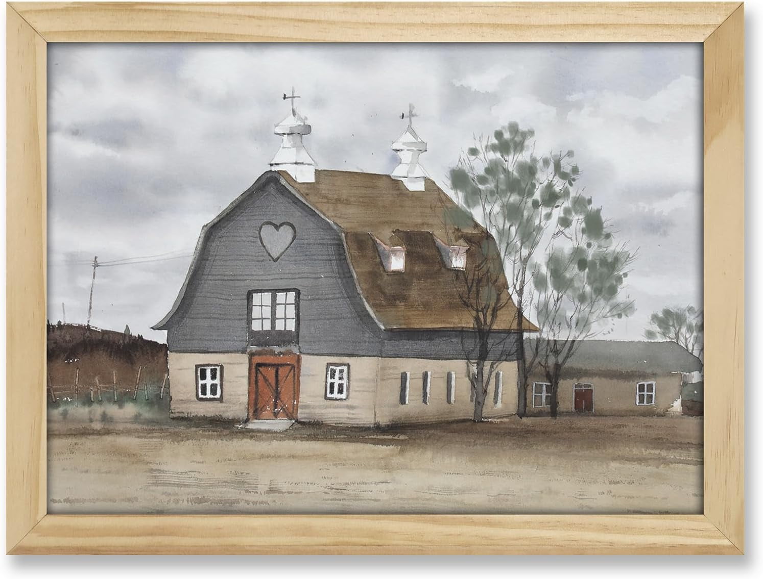 AVOI Barn Pictures Farmhouse Wall Decor: Country Wall Art Print ...