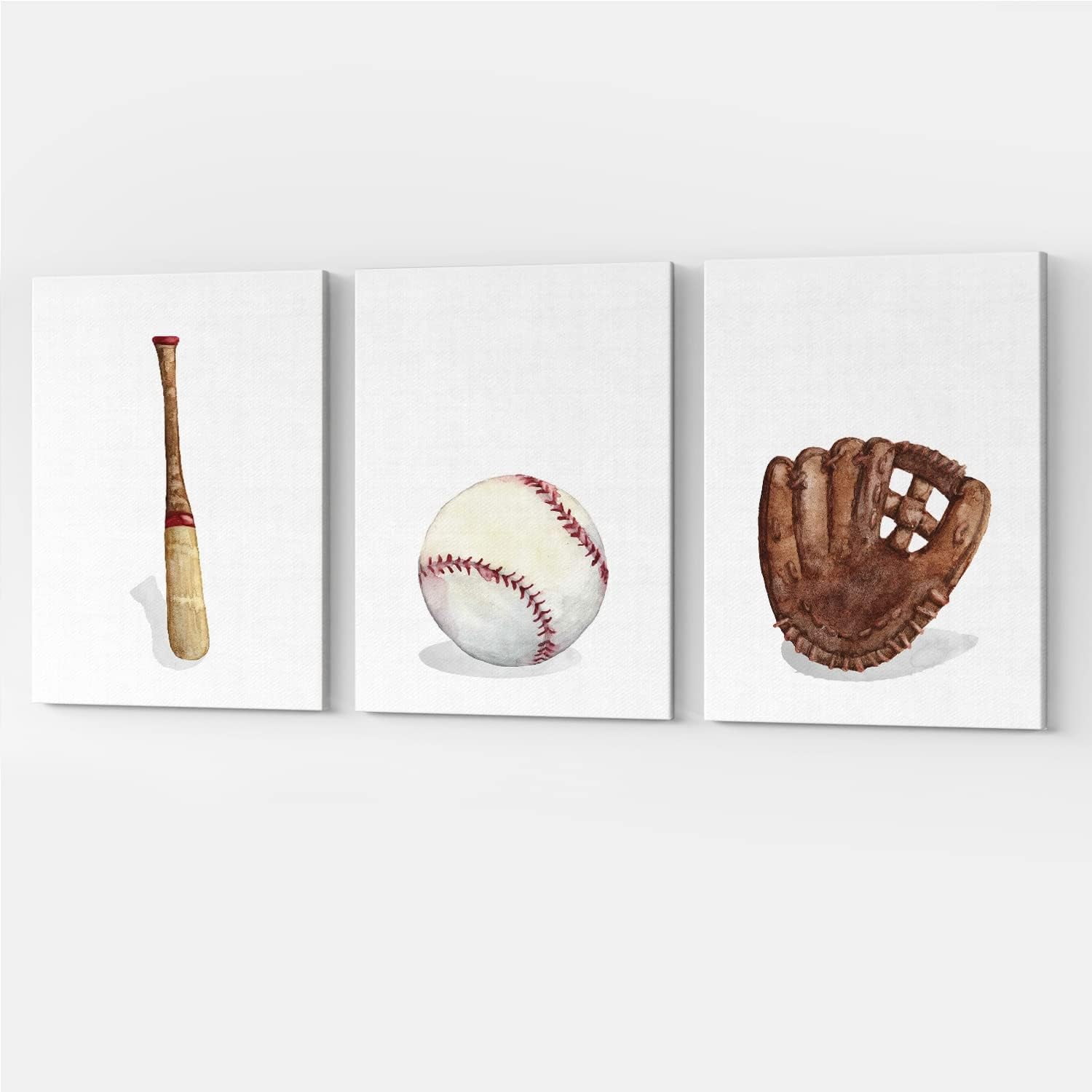 AVOI Baseball Wall Art Sport Prints Baseball Bat Posters Bat Mitten ...