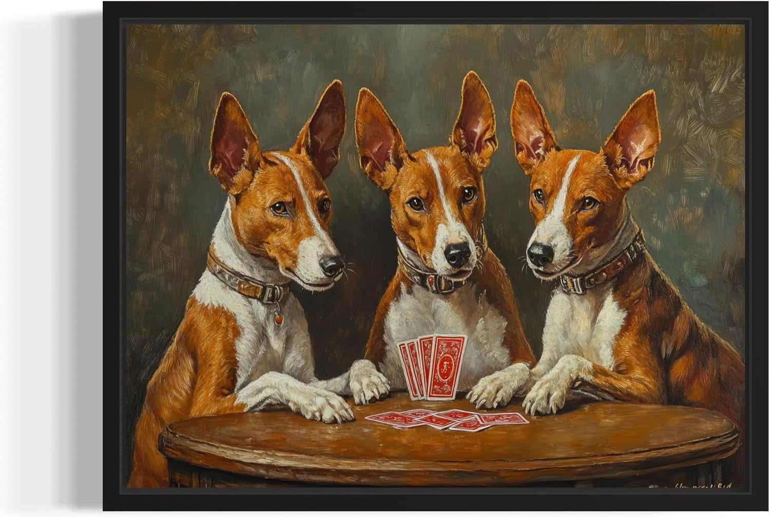 AVOI Basenji Dog Playing Cards Poster Art Print, Poker Man cave Vintage Dog Lovers Wall Art ...