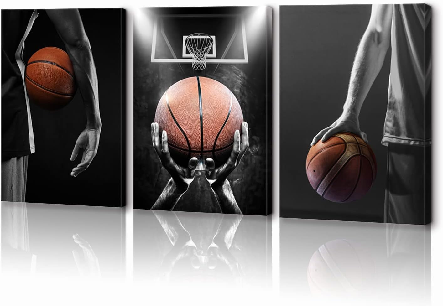 AVOI Basketball Art Prints Black and White Wall Art Antique Basketball ...