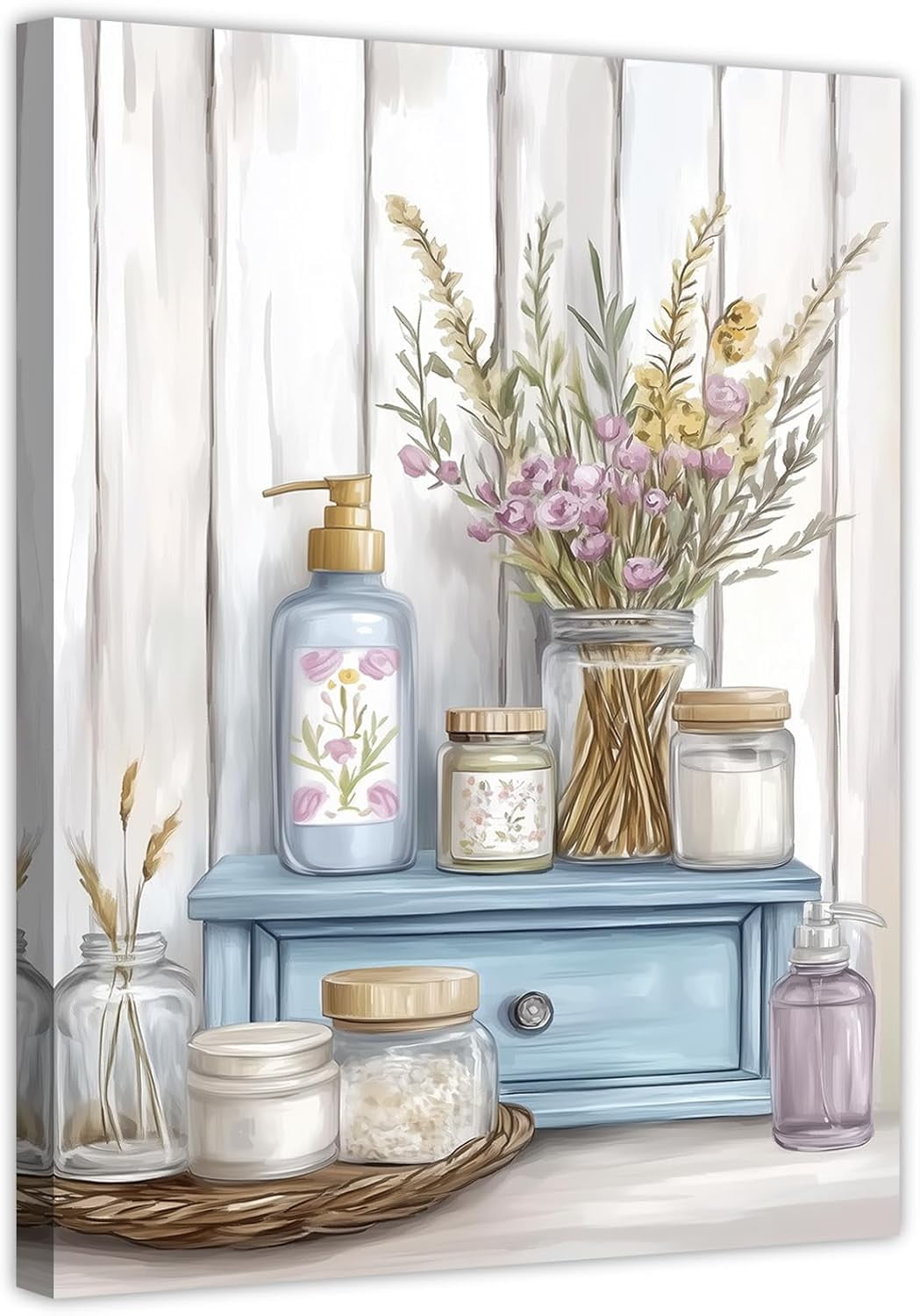 AVOI Bath Cabinet Bathroom Canvas Prints Farmhouse Bathroom Wall Art ...