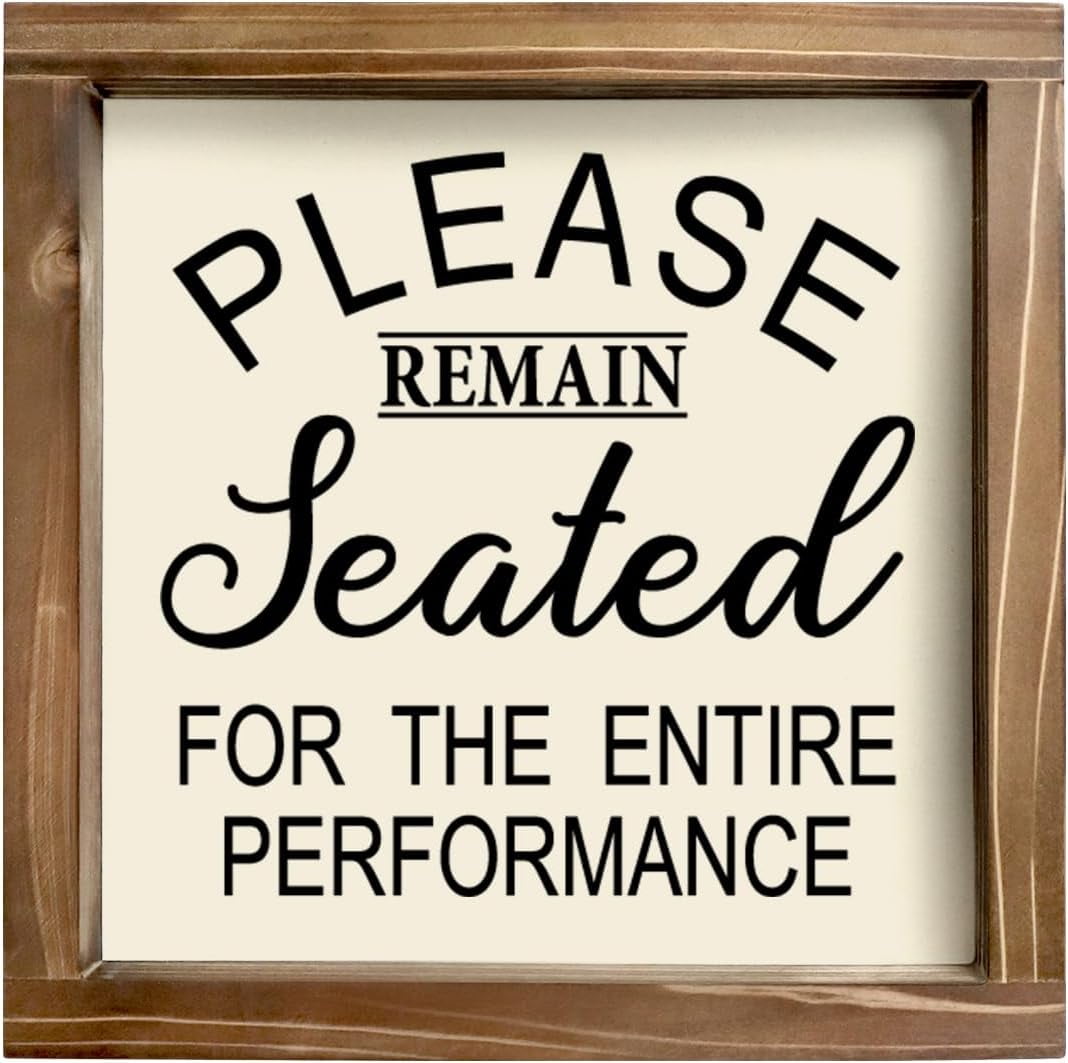 AVOI Bathroom Decor Rustic Wood Funny Bathroom Wall Decor - Funny ...