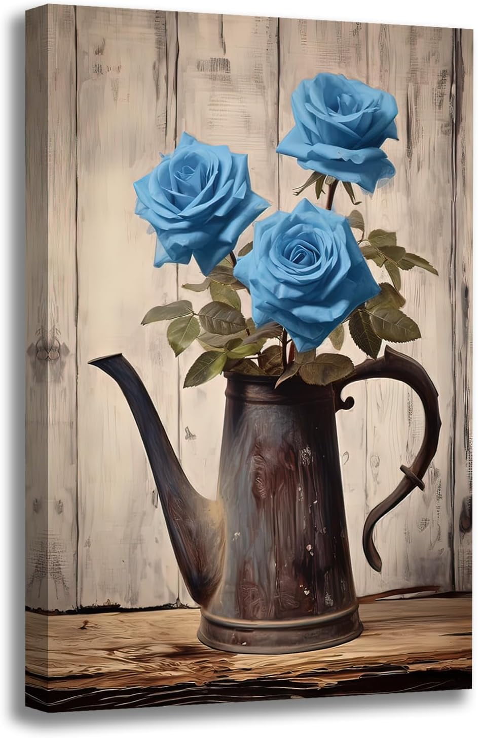 AVOI Bathroom Flower Wall Art,Farmhouse Canvas Walll Decor,Country Wood ...